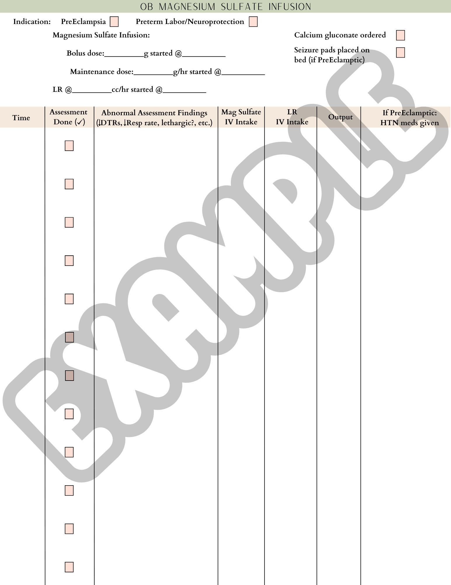 OB Nurse Template, Labor and Delivery Nurse Report Sheet, OB Nurse ...