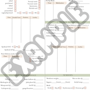 OB Nurse Template, Labor and Delivery Nurse Report Sheet, OB Nurse ...
