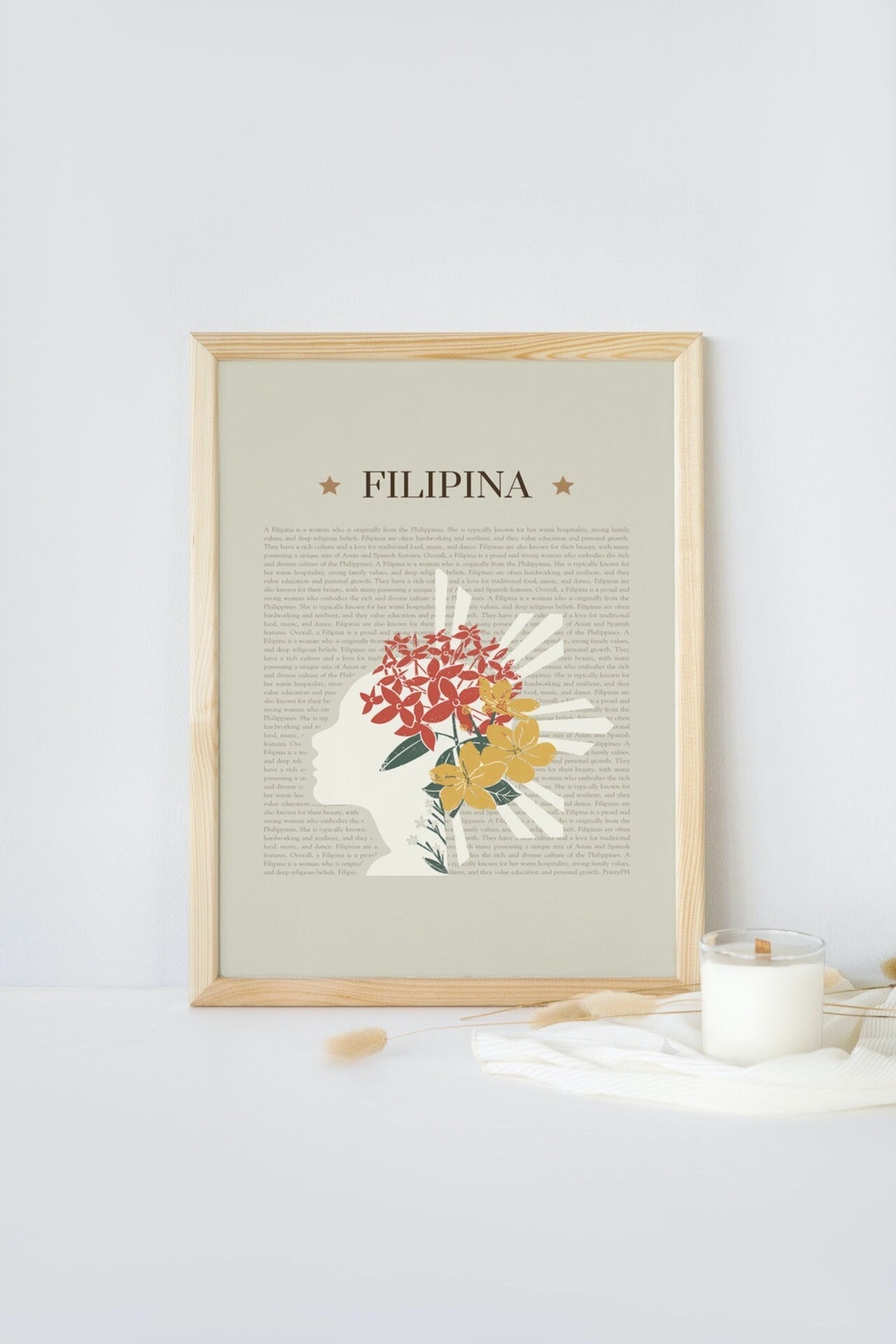Filipina Printable Wall Art | Filipino Pinoy Pride Flower Flora ...
