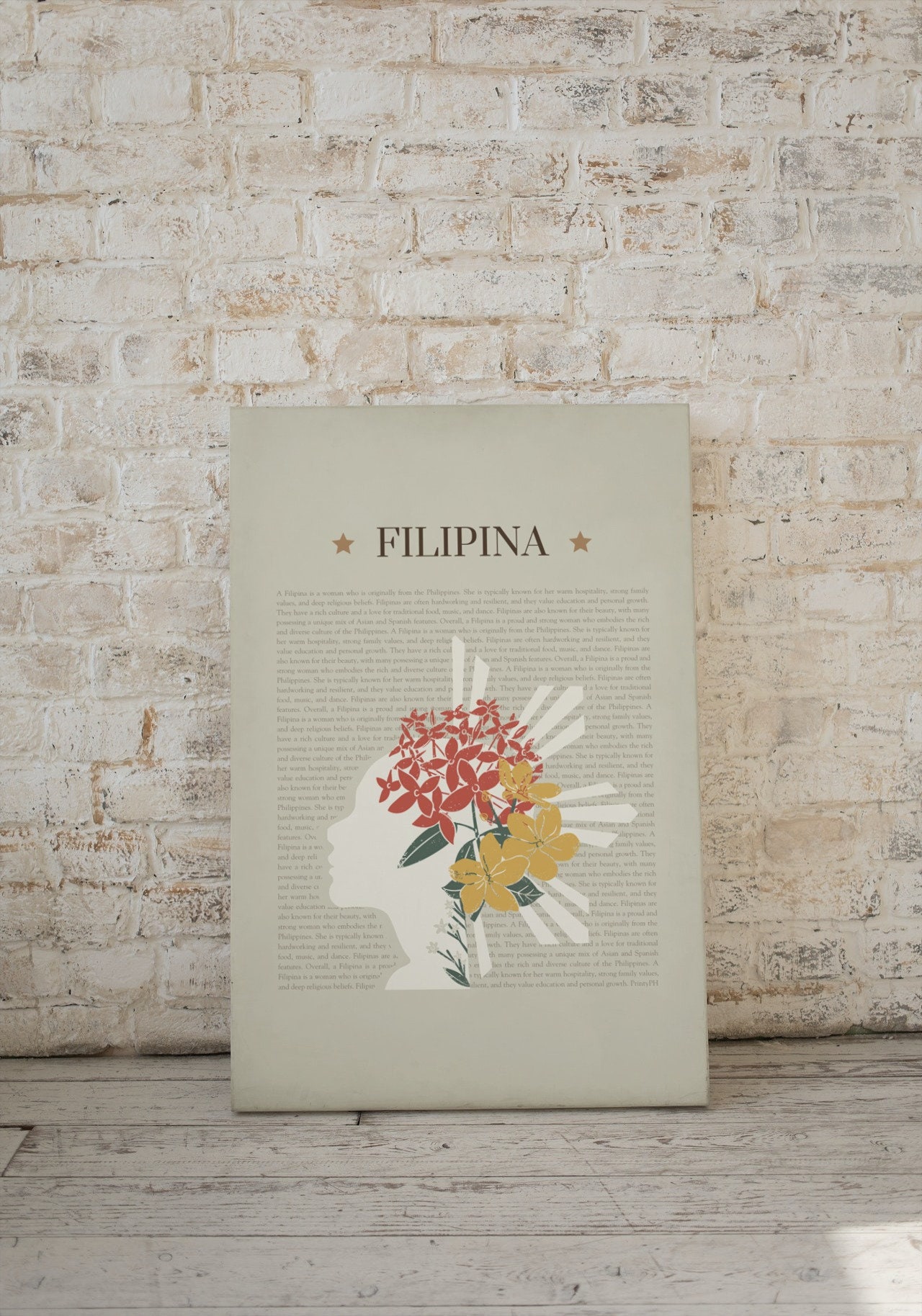 Filipina Printable Wall Art | Filipino Pinoy Pride Flower Flora ...
