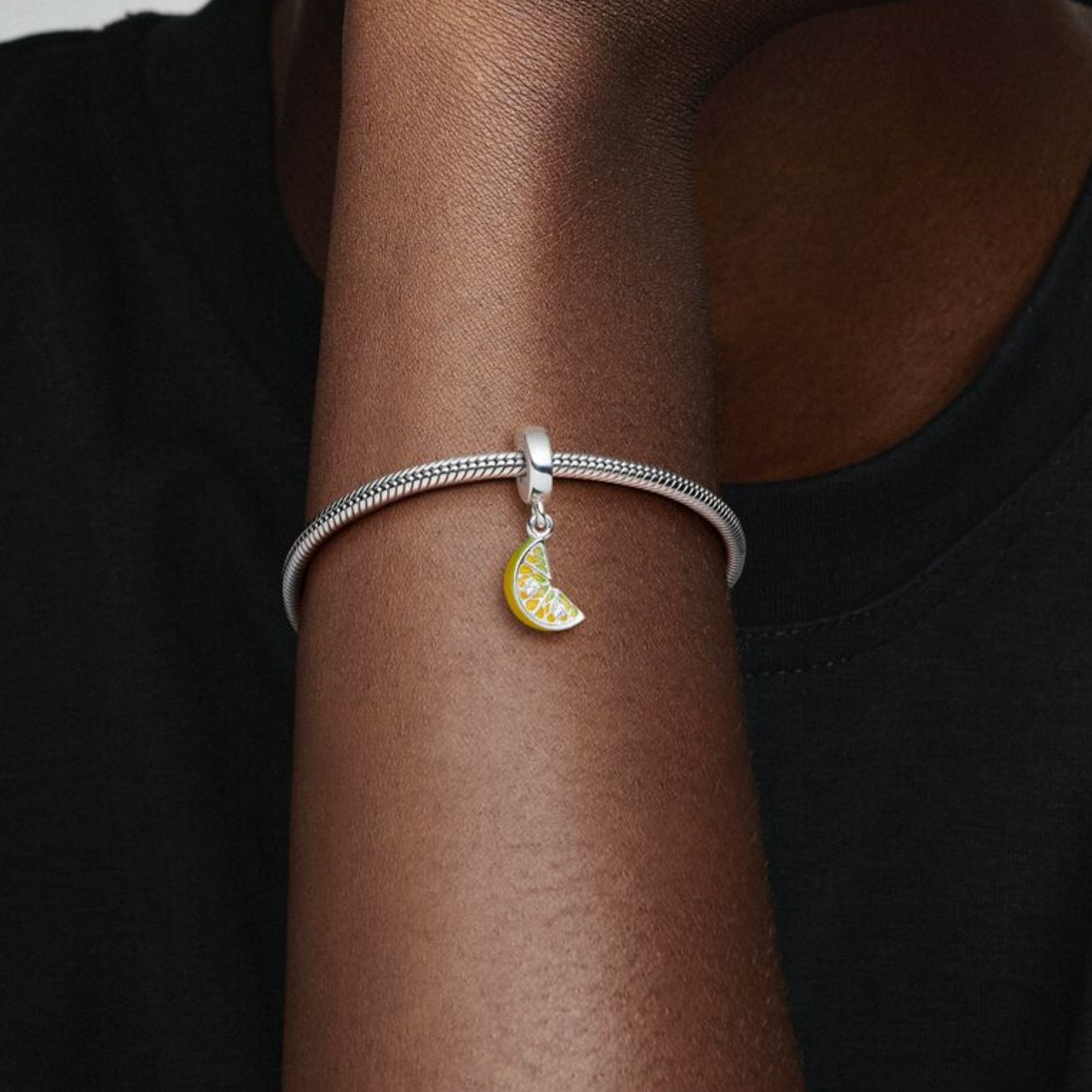 Pandora Lemon Slice Sparkling Fruit Dangle Sterling Silver - Etsy