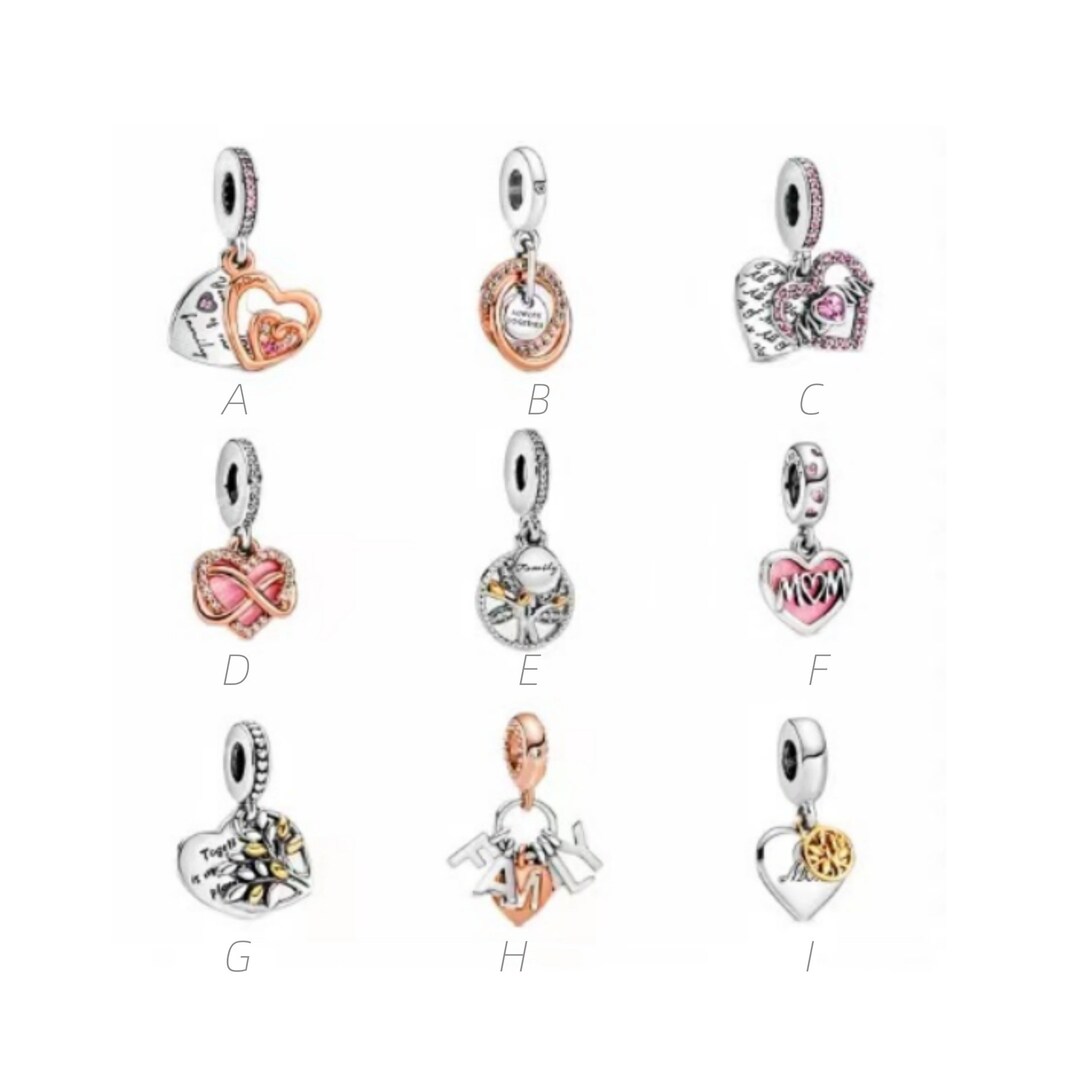Pandora Family Letters and Family Tree Heart & Mom Handmade - Etsy