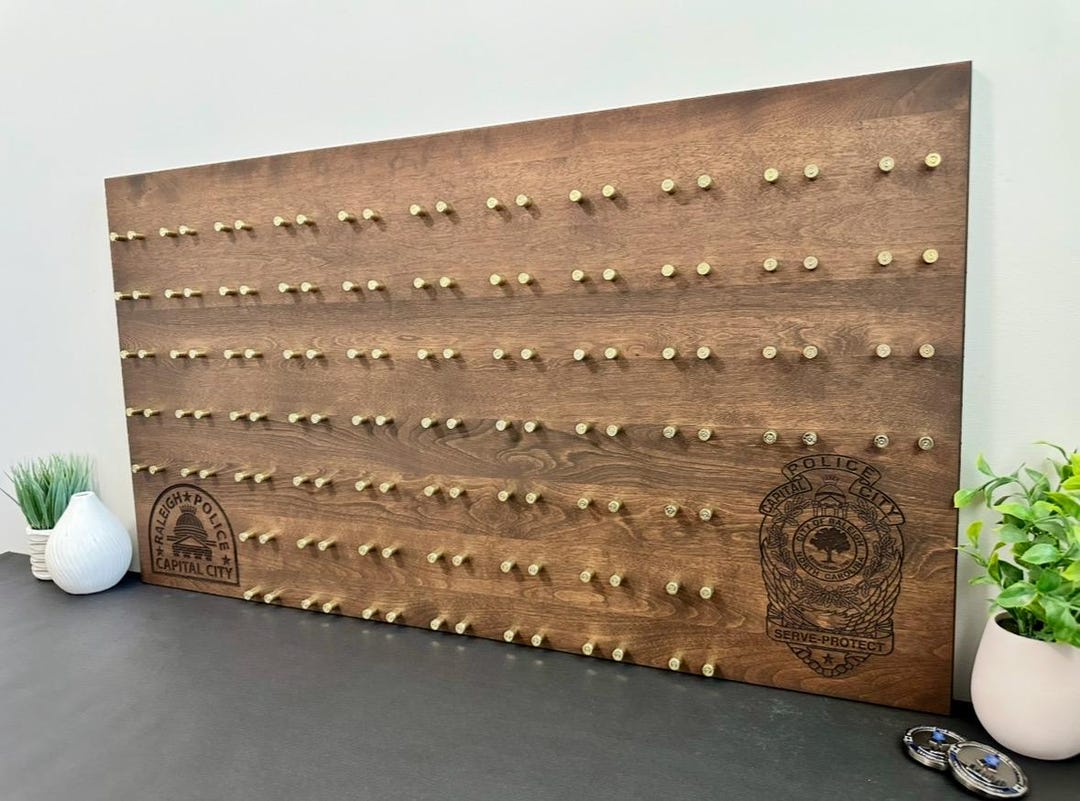 Challenge Coin Display | Thin Blue Line | Challenge Coin Holder ...