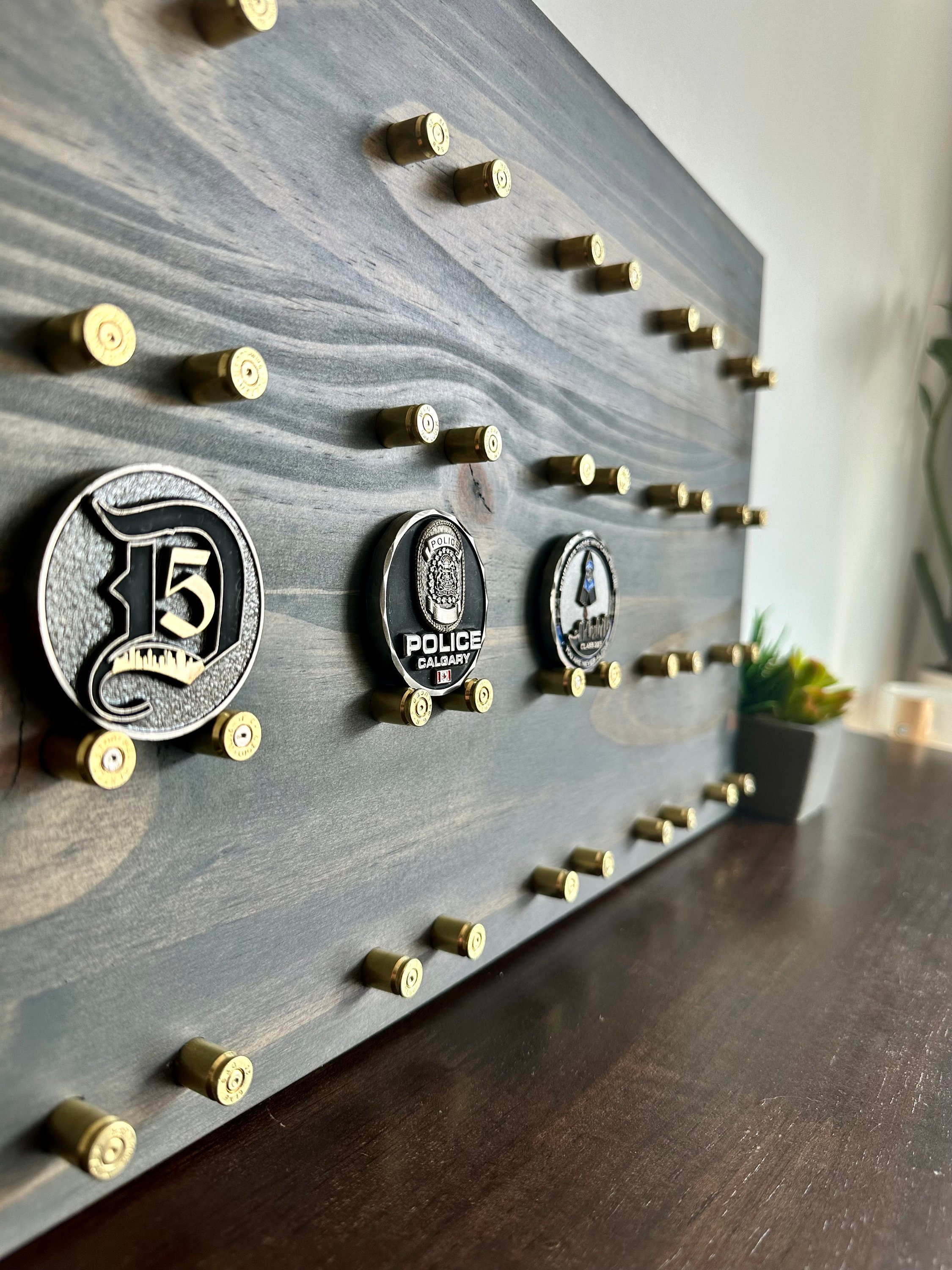 Challenge Coin Display Thin Blue Line Challenge Coin Holder Police Gift ...