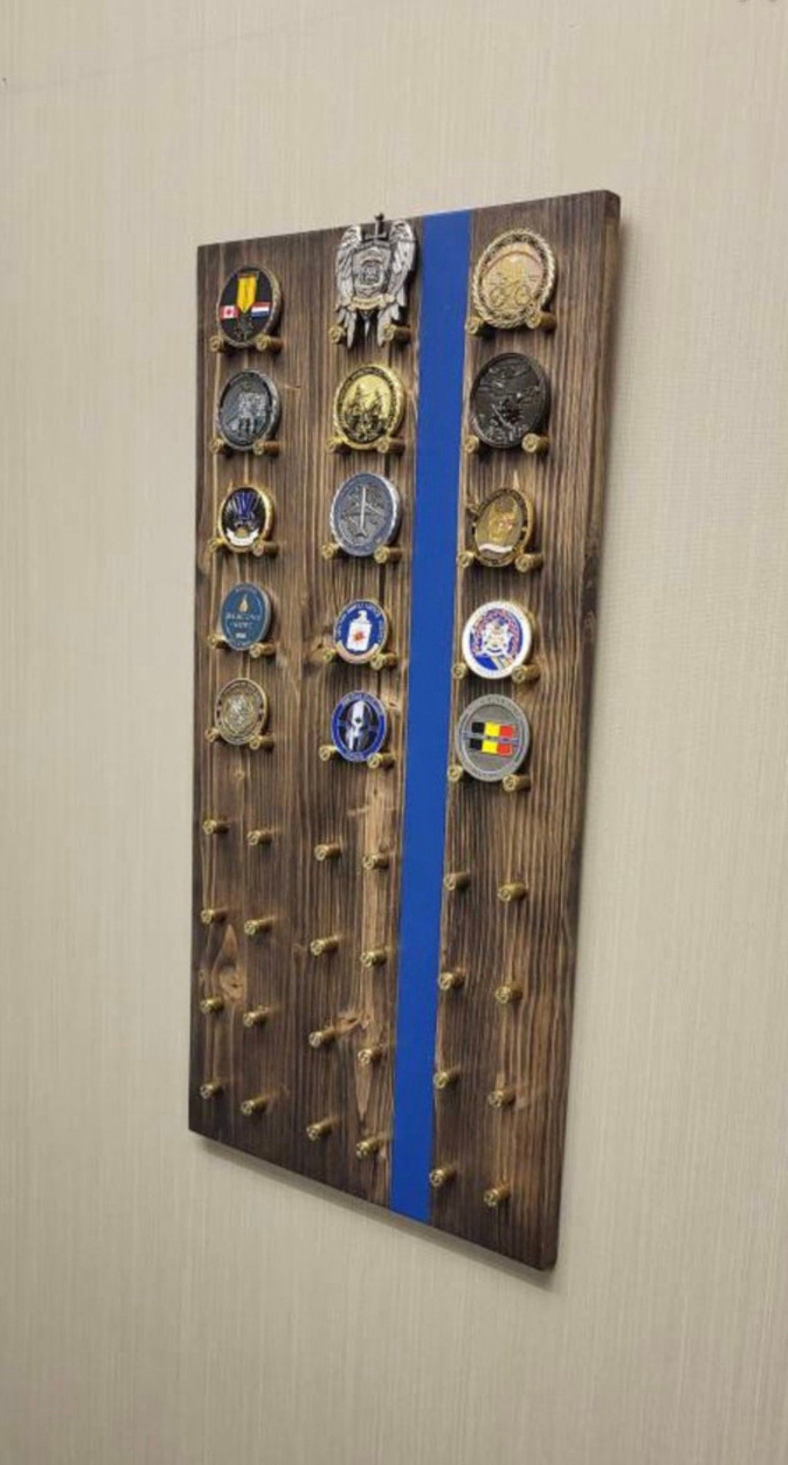 Challenge Coin Display Thin Blue Line Challenge Coin Holder Police Gift ...