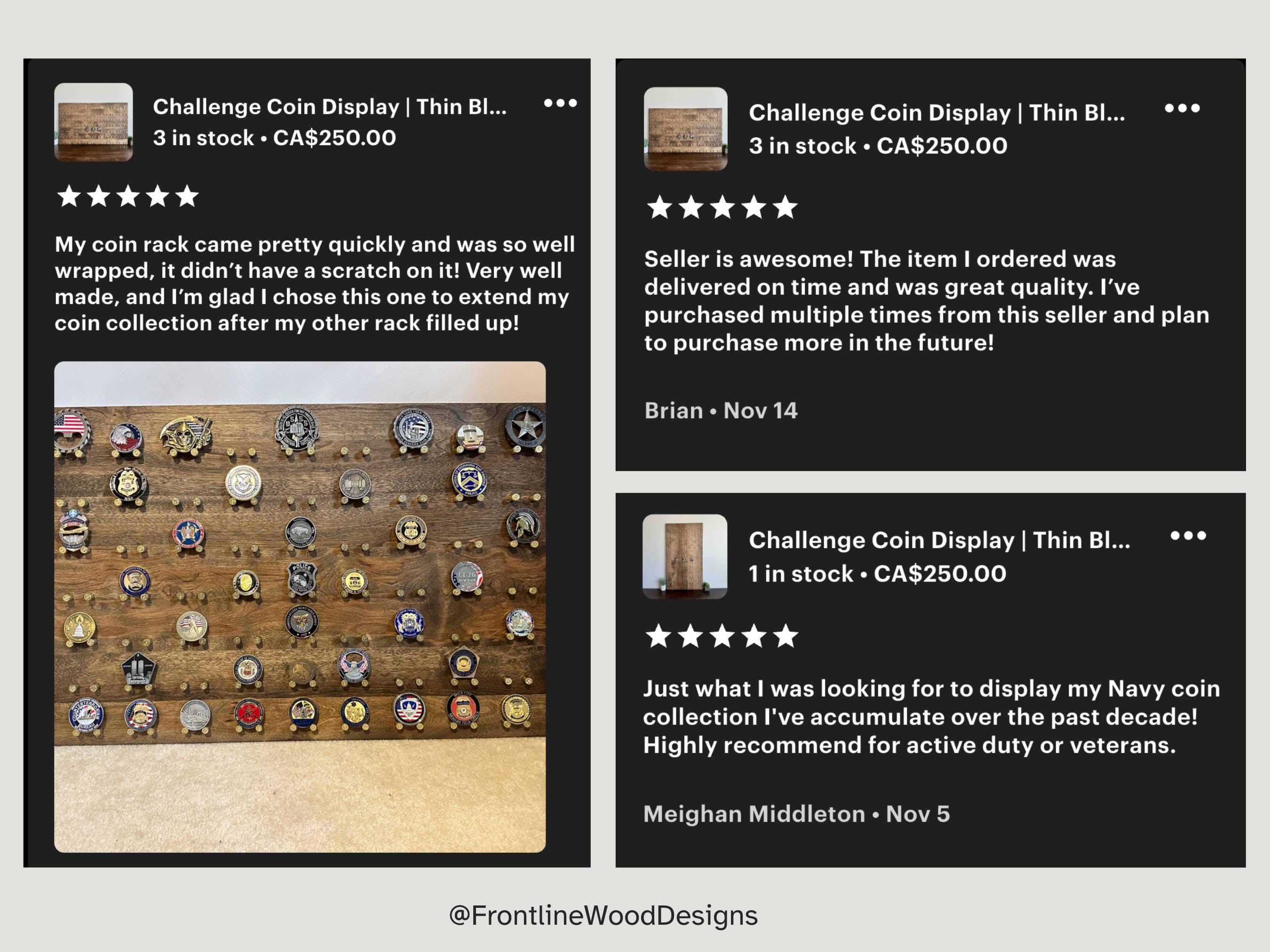Large Challenge Coin Display | Police & Military Gift | RCMP Marines ...