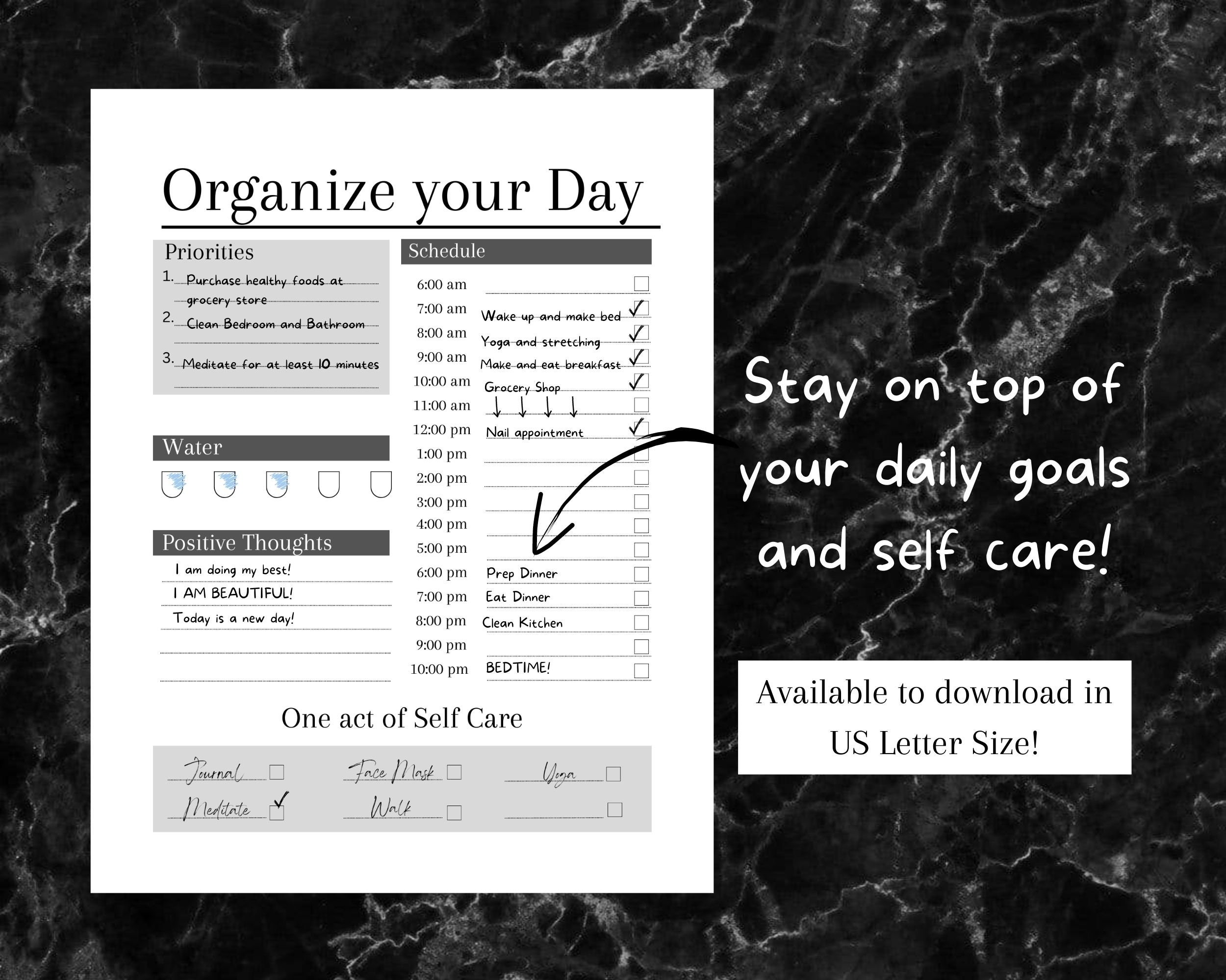 Weekly Self-care Planning Sheets for Mental Health and Daily ...