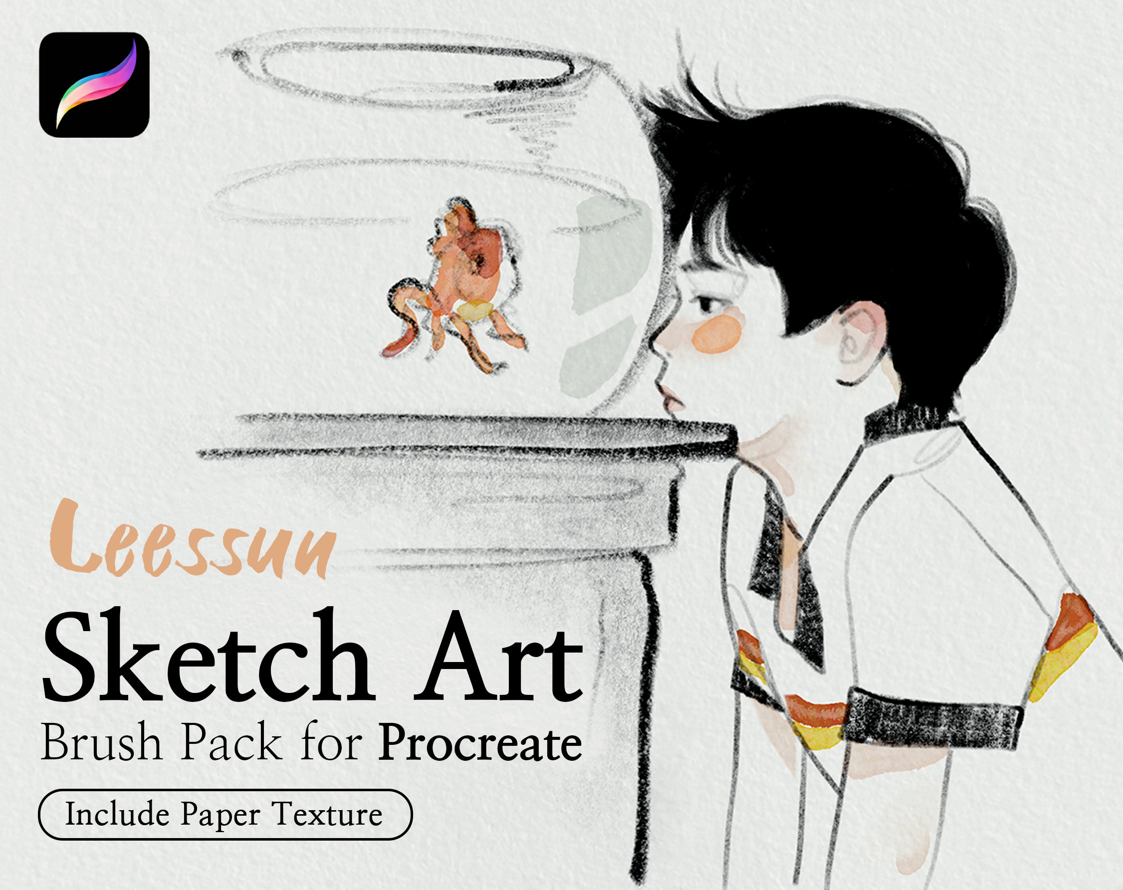 Leessuu Sketch Art Brush Pack for Procreate, Digital Paper, Brushes for Ipad, Procreate Brushes ...