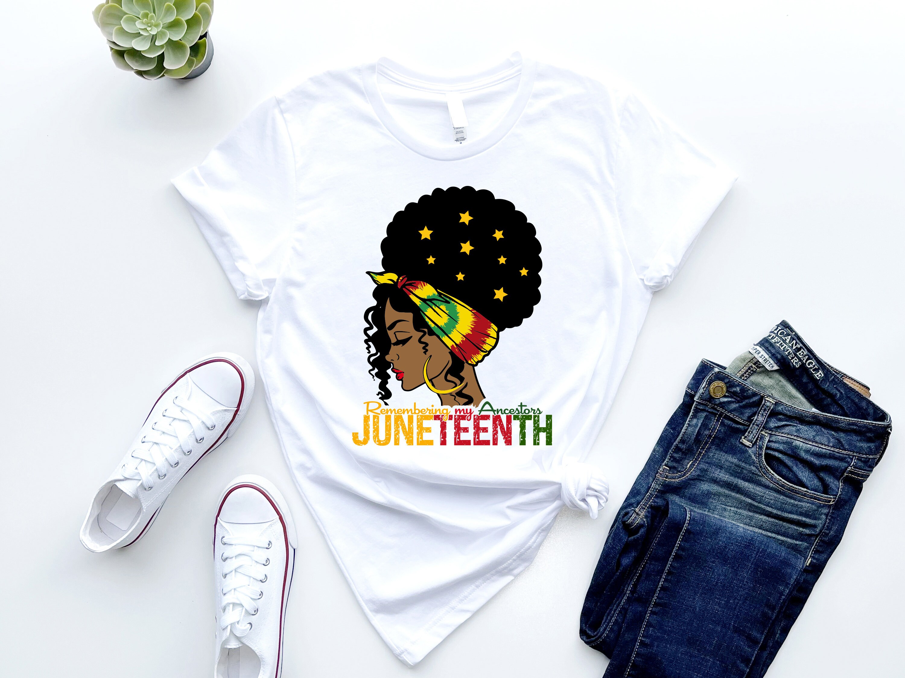 Juneteenth Women's T Shirt, Remembering My Ancestors Gift Shirts, Black ...