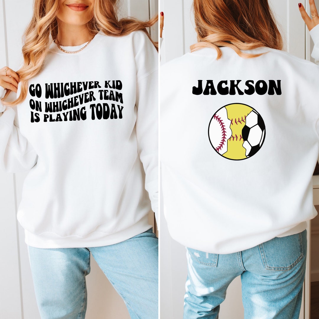 Personalized Softball Sweatshirt, Baseball Lover Gift T Shirt, Go ...