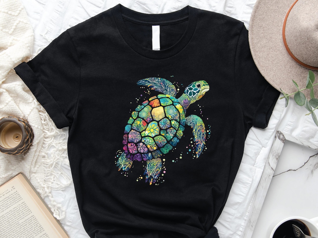 Ocean Inspired Turtle T Shirt, Eco-friendly Sea Apparel Gift Shirts ...