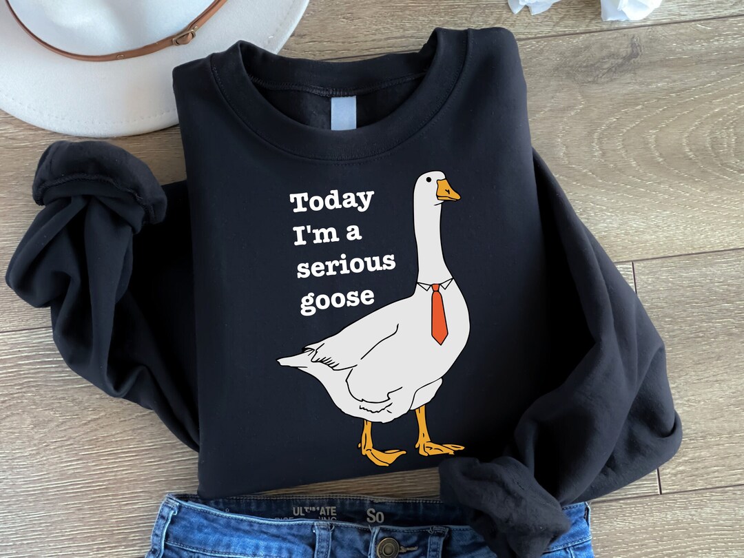 Today I'm A Serious Goose Sweatshirt, Bird and Animal Lover Gift Tshirt ...