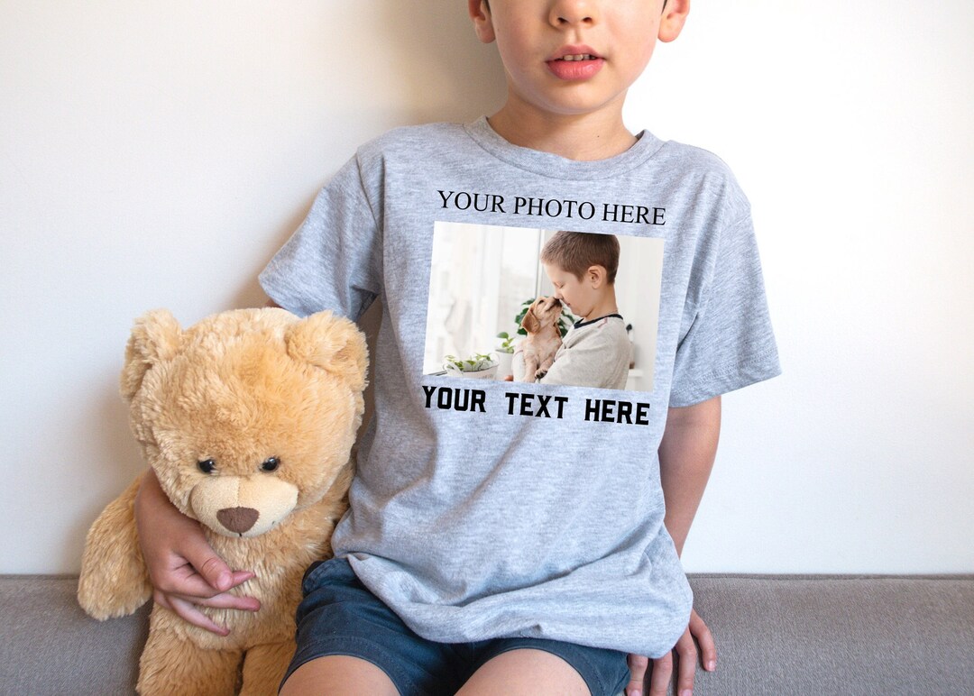 Custom Photo Tshirt, Personalized Name Boy N Girl Gift Shirts, Kids ...