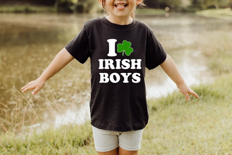 I Love Irish Boys Sweatshirt, I Heart Irish Boys Gift T Shirt, St. Patrick's Day, Y2K St. Paddy ...