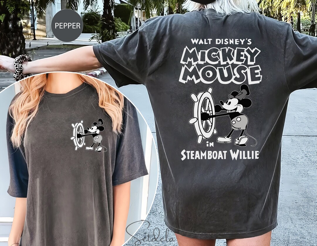 Mickey Mouse Steamboat Willie Disney Cruise Comfort Colors Shirt ...