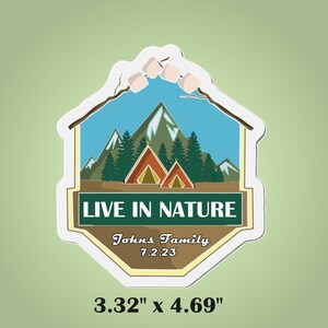 Personalized Camping Theme Die-cut Magnets Customized Summer Camp ...