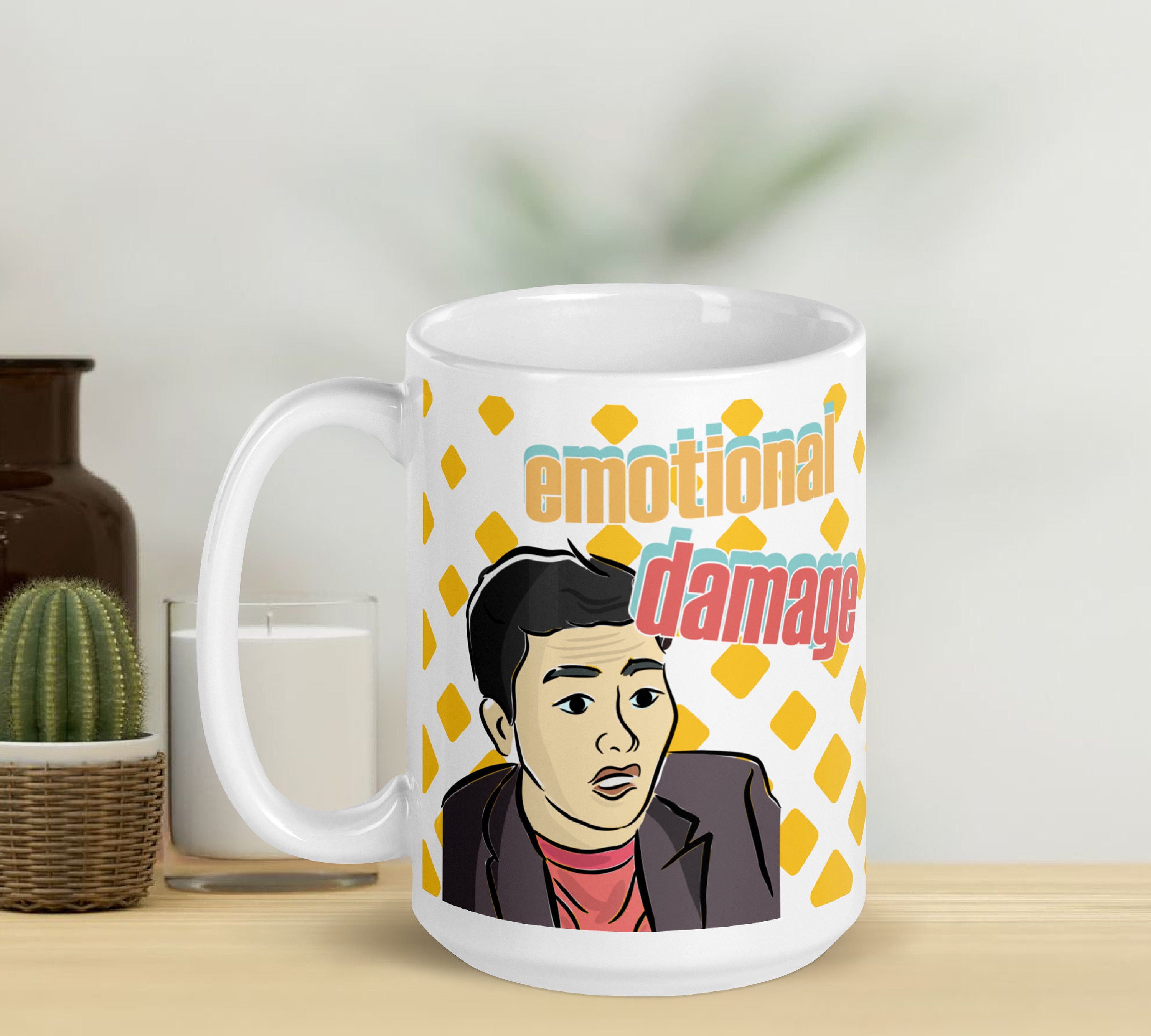 Emotional Damage Meme White/graphic Mug Funny Meme Mug, Humorous Mug ...