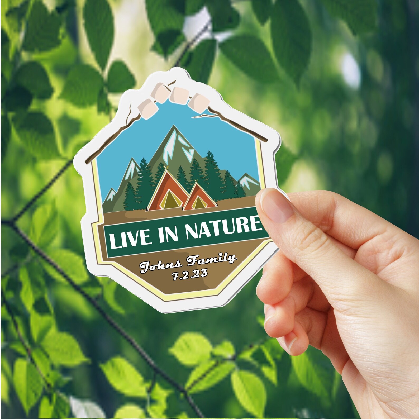 Personalized Camping Theme Die-cut Magnets Customized Summer Camp ...