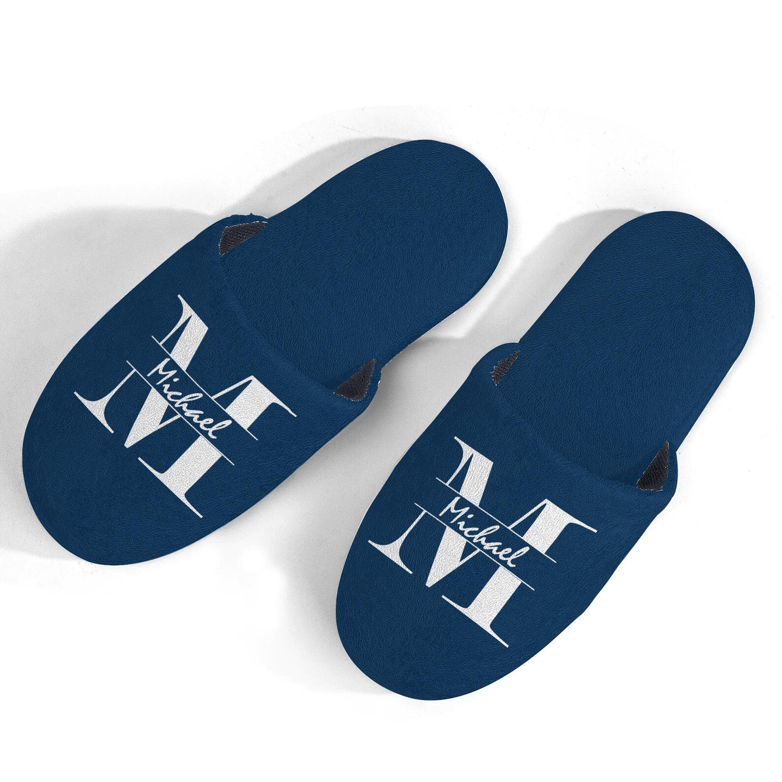 Personalized Gift Indoor Men Slippers | Custom Name Father's Day House ...