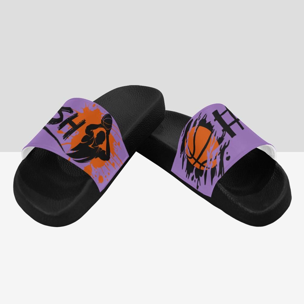 Personalized Basketball Slides Sandals: Custom Sport Teams Gift, Men ...