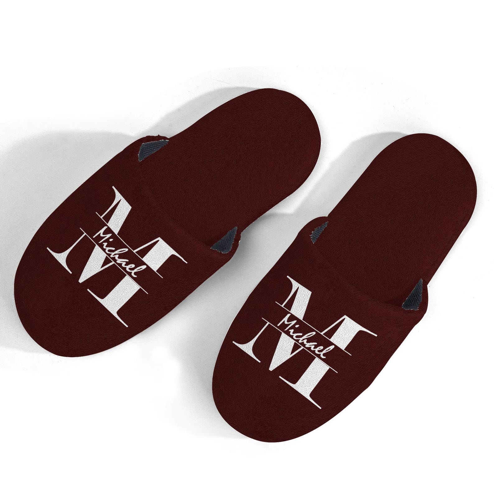 Personalized Gift Indoor Men Slippers | Custom Name Father's Day House ...