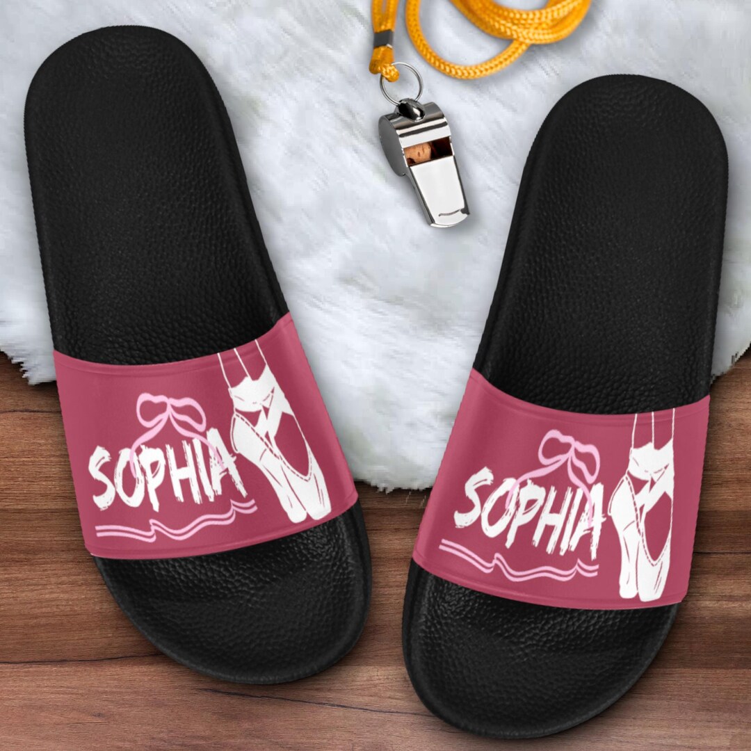 Personalized Ballet Slides Sandals | Custom Ballerina Slippers, Women's ...