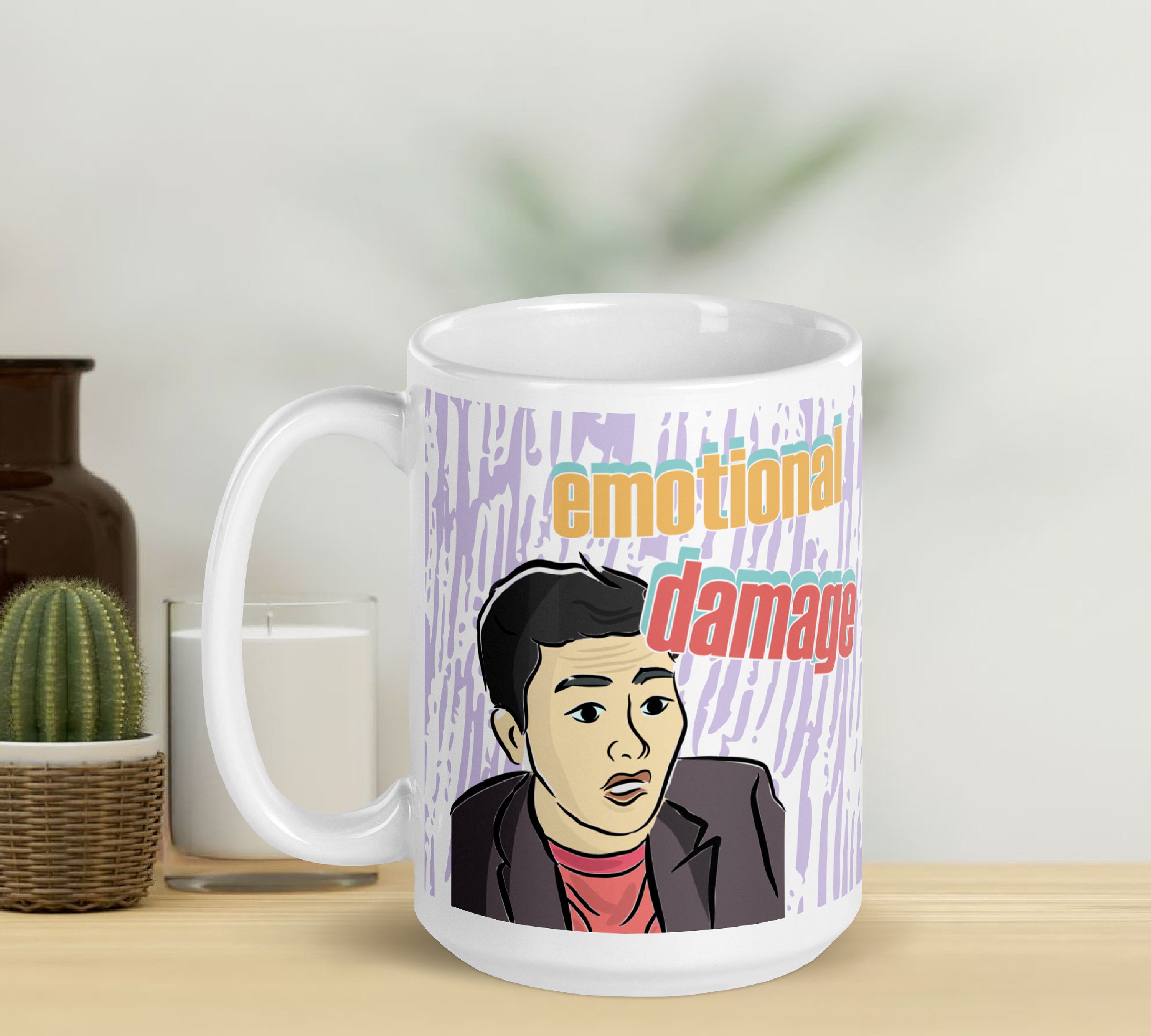 Emotional Damage Meme White/graphic Mug Funny Meme Mug, Humorous Mug ...