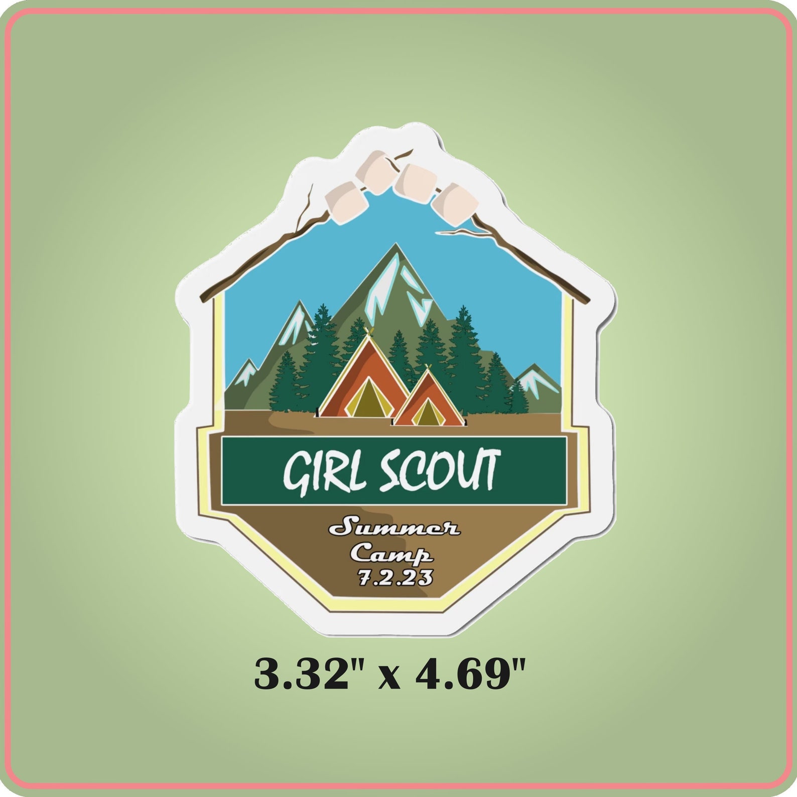 Personalized Camping Theme Die-cut Magnets Customized Summer Camp ...