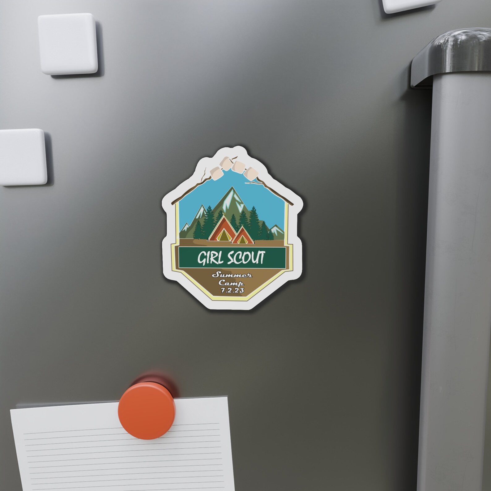 Personalized Camping Theme Die-cut Magnets Customized Summer Camp ...