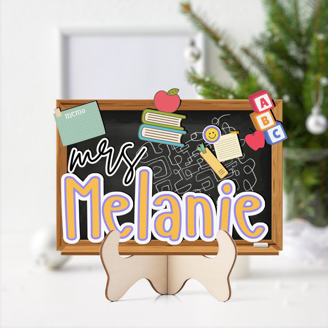 Personalized Teacher Wooden Signs: Custom Principal Desk Nameplate With ...