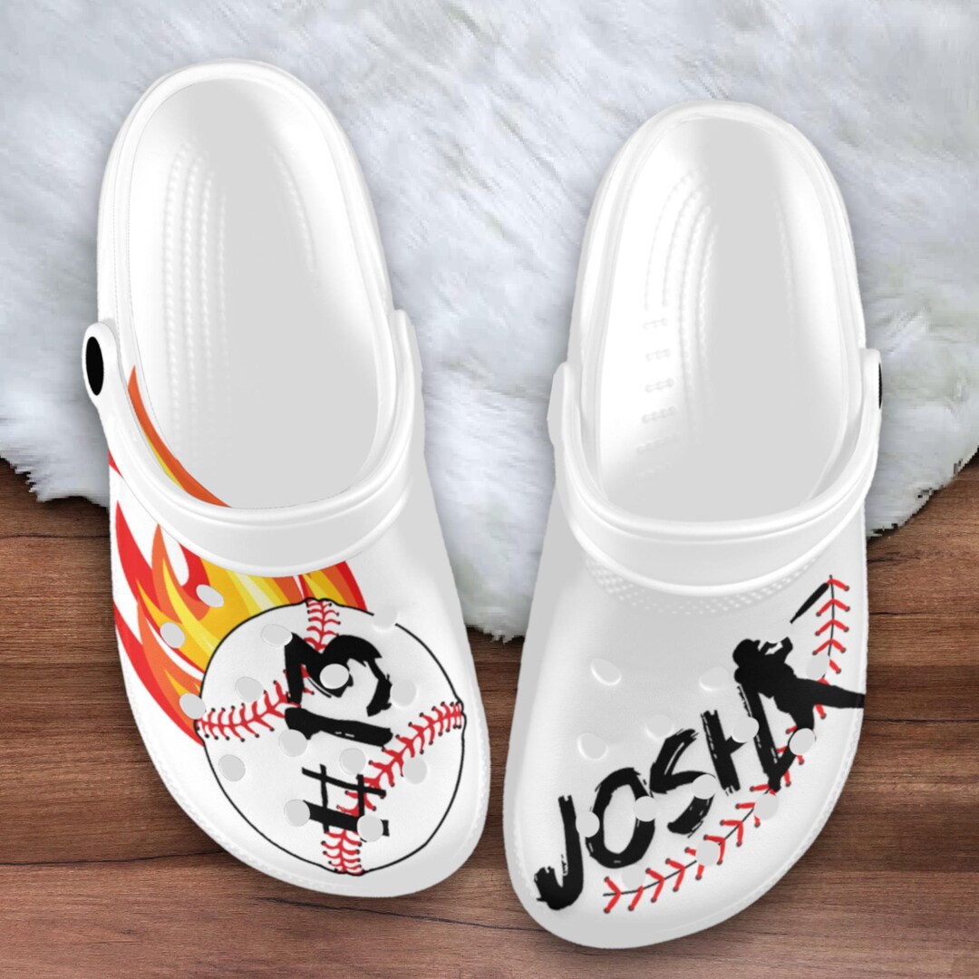 Personalized Eva Baseball Clogs | Custom Sports Shoes, Custom Clogs ...