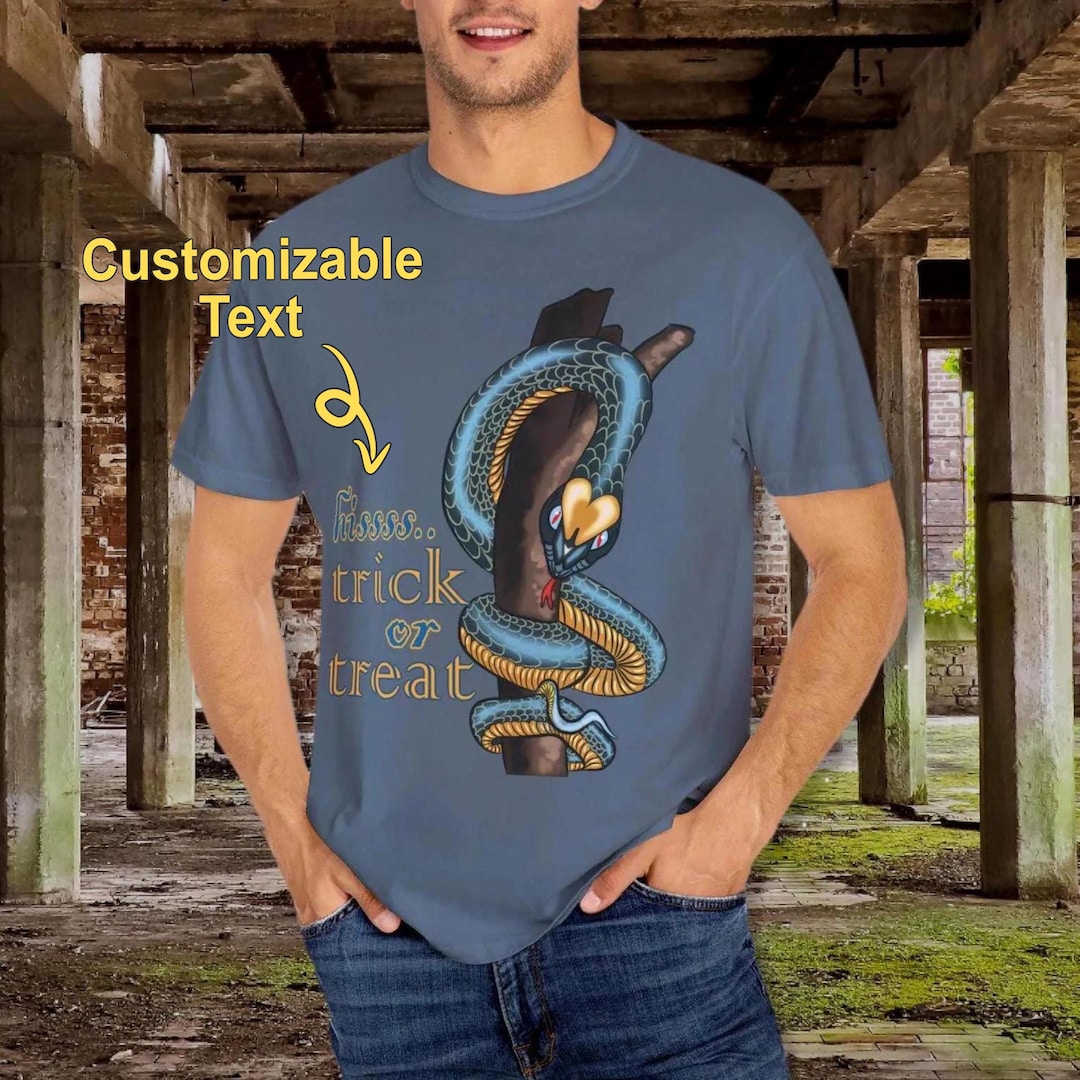 Custom Men Women Slithering Snake T-shirt Pink Halloween Python Tee ...