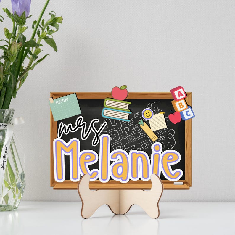 Personalized Teacher Wooden Signs: Custom Principal Desk Nameplate With ...