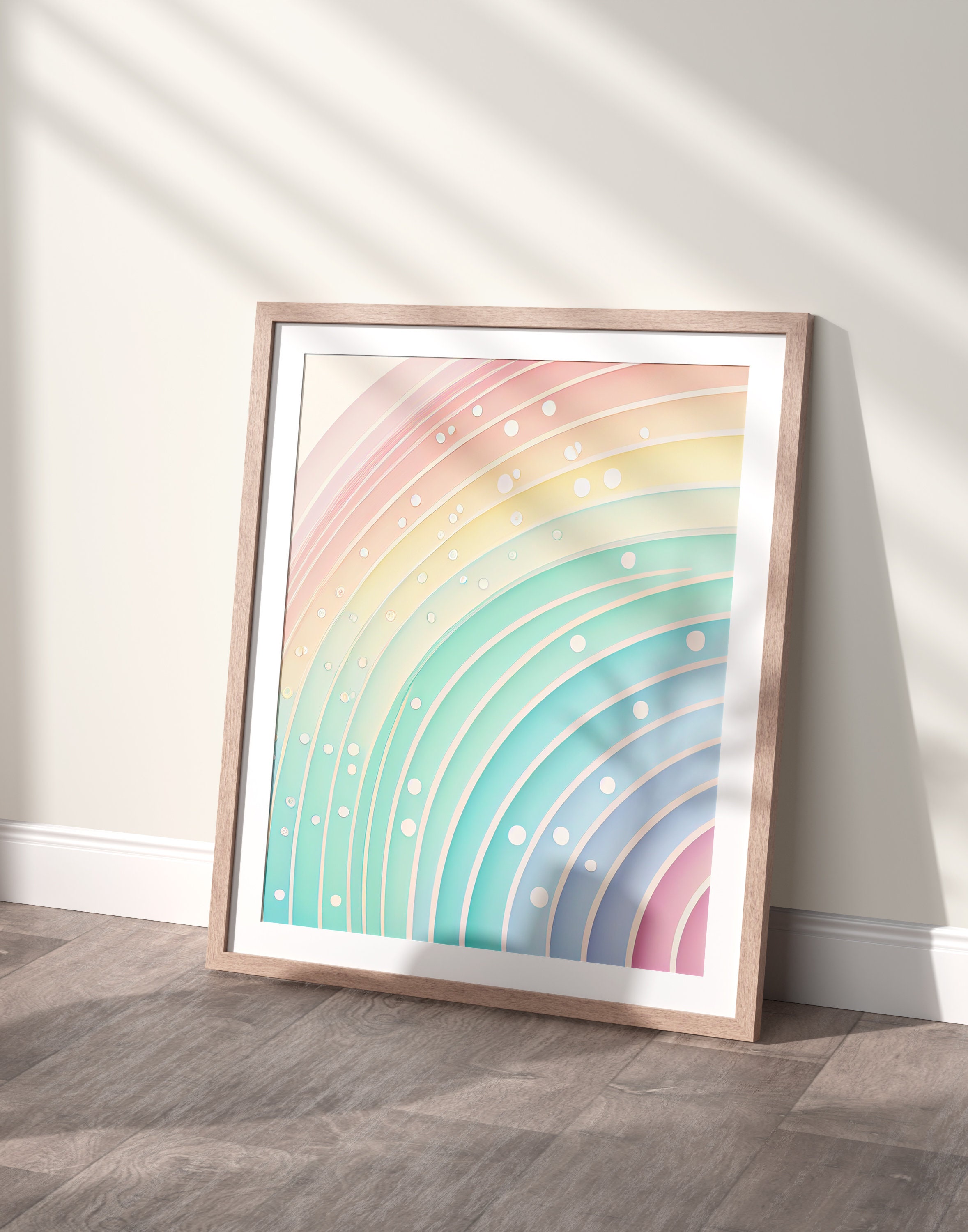 Rainbow Wall Art Printable - Rainbow Poster Digital Download, Nursery ...