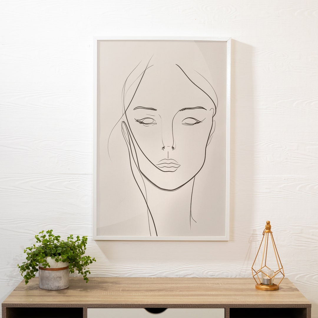 Woman Lines Minimalist Art Line Boho Art Minimalist Wall Art Digital