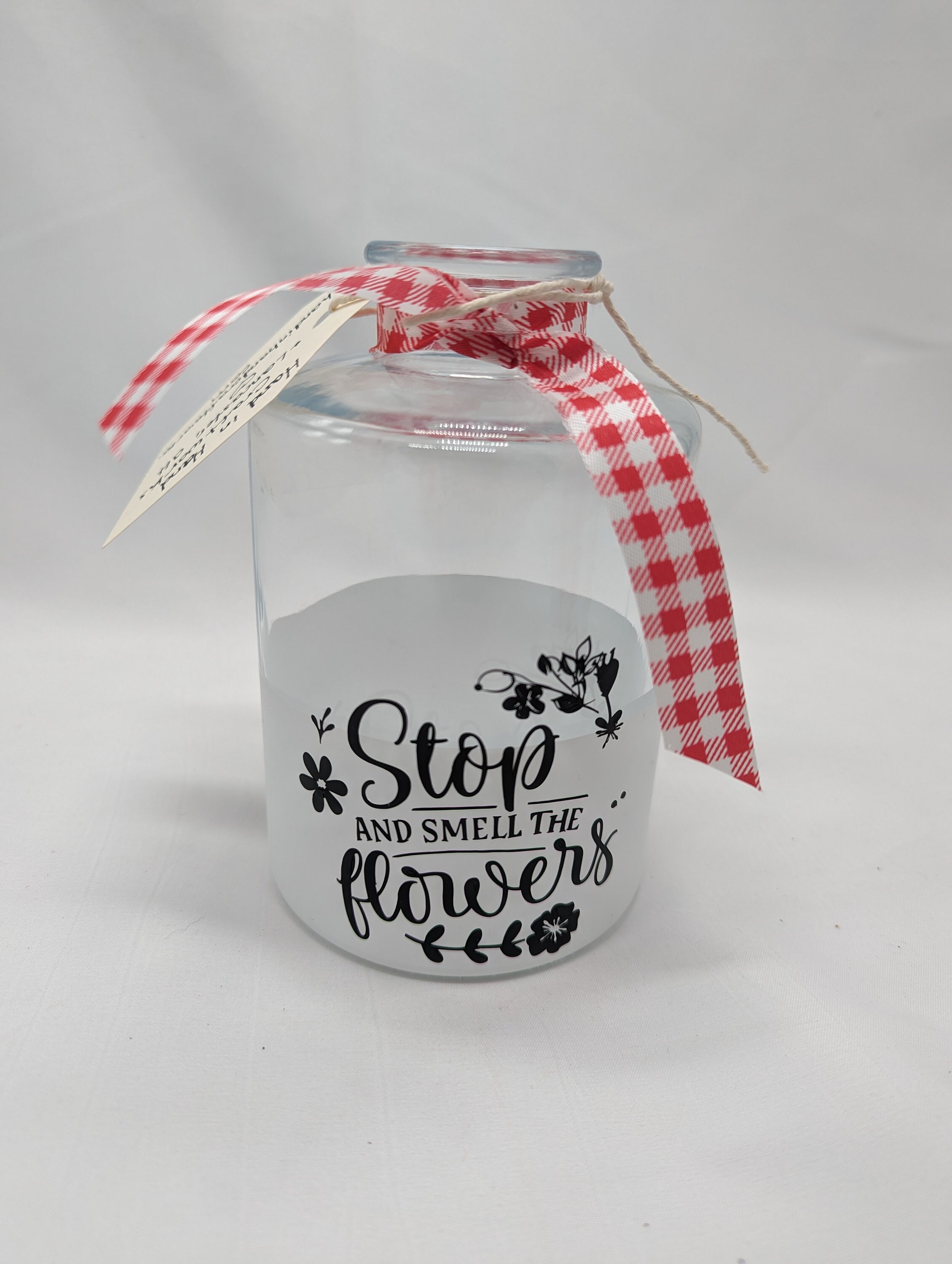 White Dipped Flower Vase, She is a Wildflower, Smell the Flowers ...