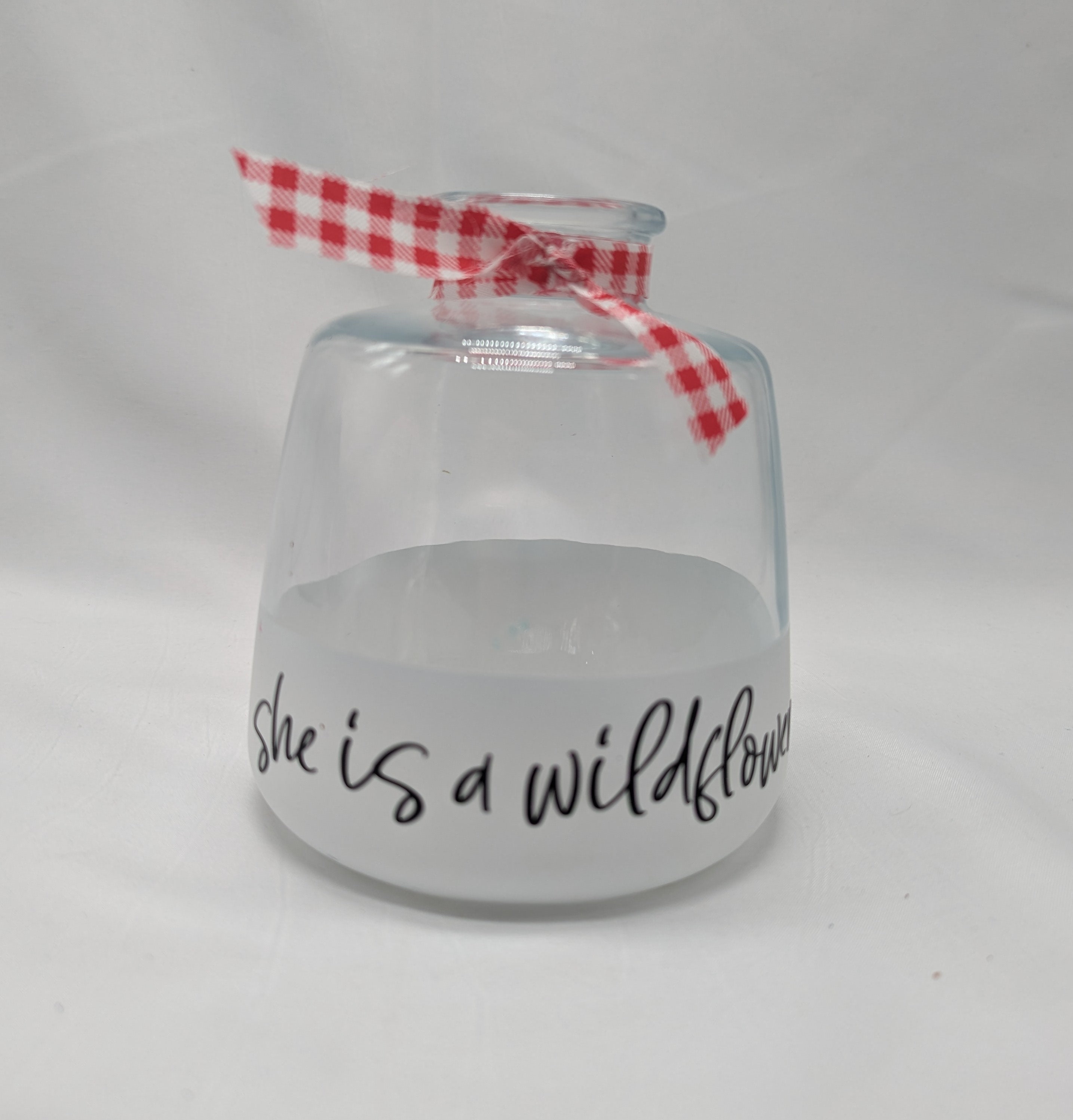 White Dipped Flower Vase, She is a Wildflower, Smell the Flowers ...