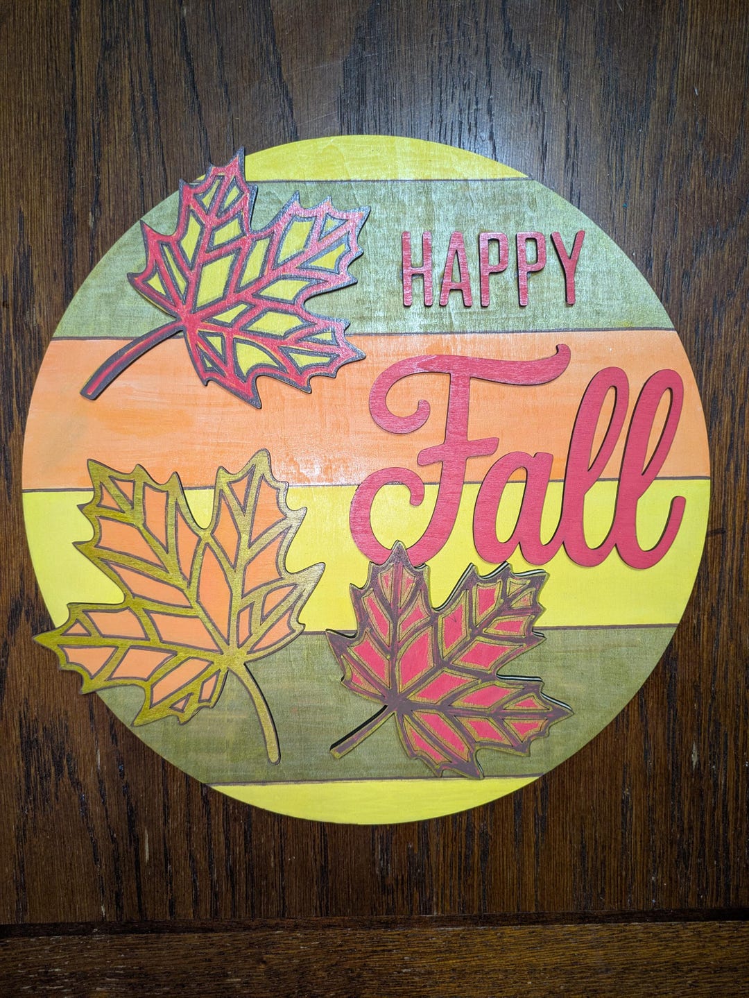 DIY Happy Fall Leaf Welcome Sign Craft Kit Wooden Paint Your Own Custom ...