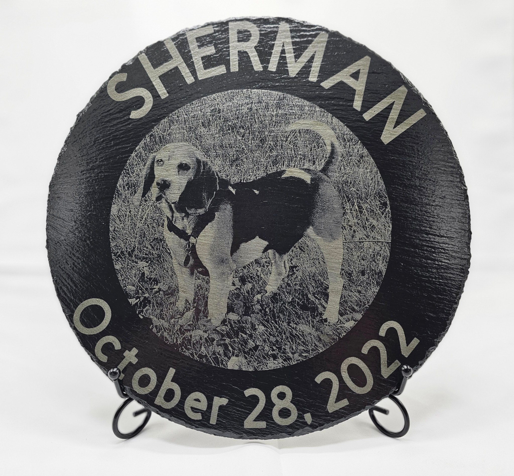 Slate Memorial Plaque Personalized Photo Keepsake Engraved Sympathy ...