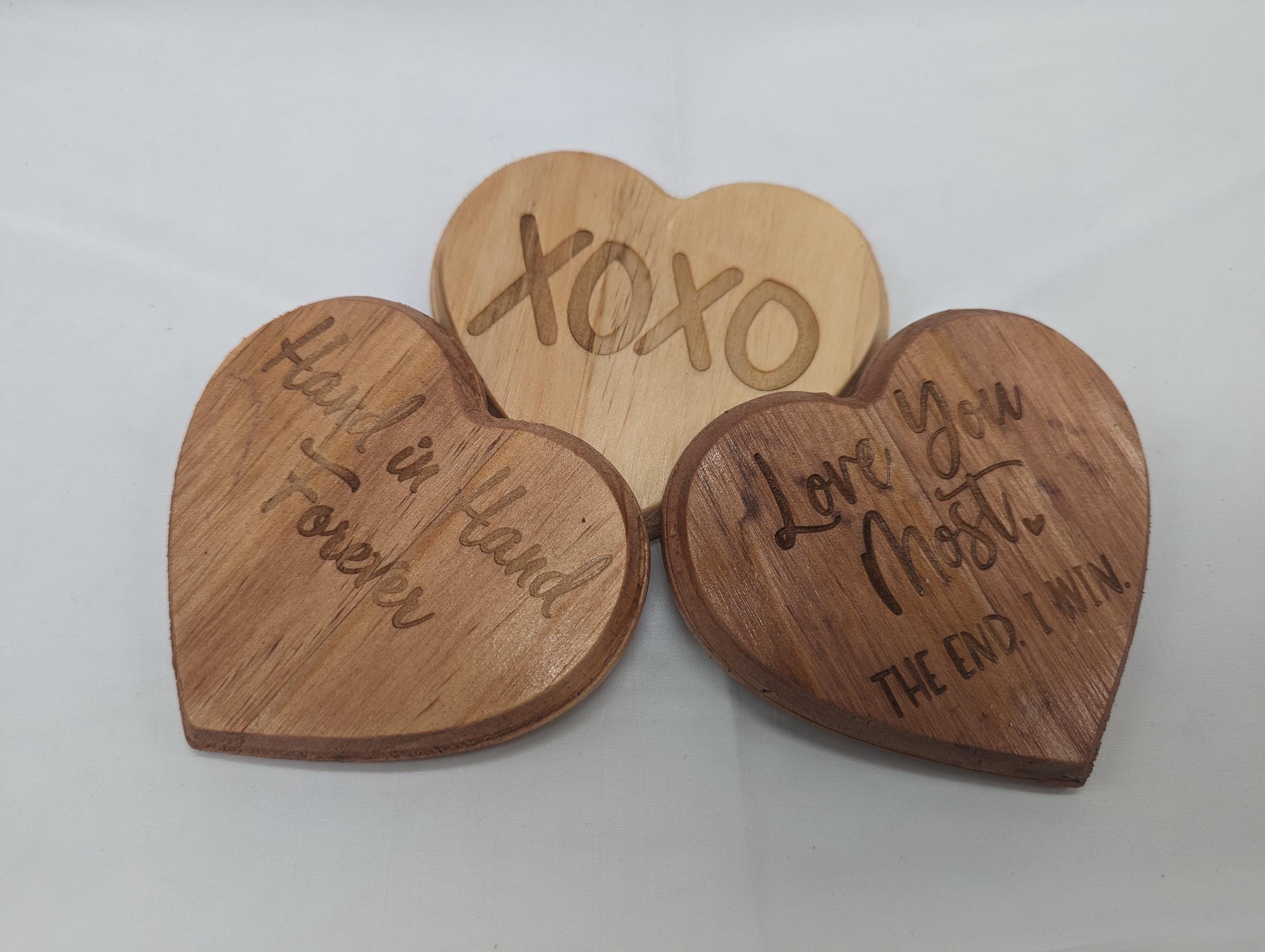 Engraved Conversation Heart Love Valentine Gift Wedding Couple ...