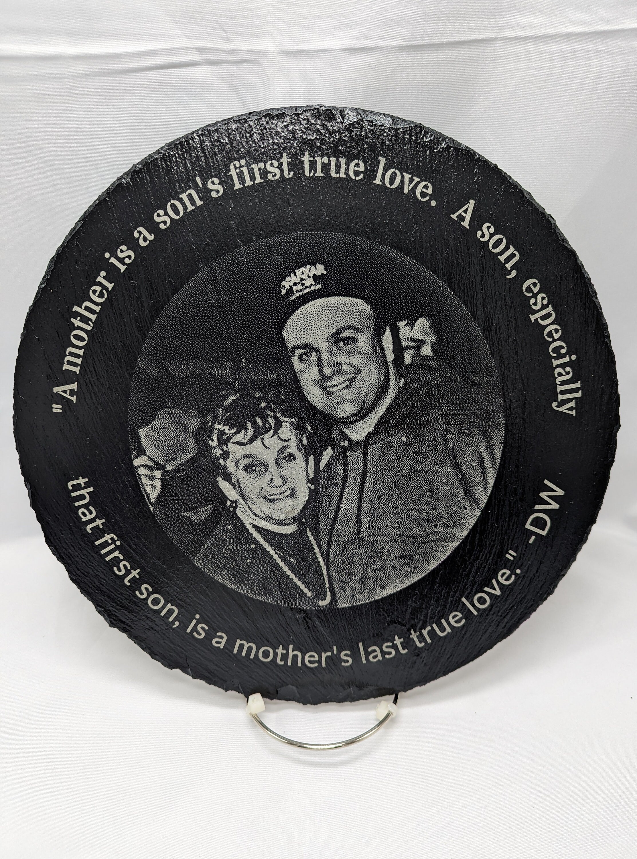 Slate Memorial Plaque Personalized Photo Keepsake Engraved Sympathy ...