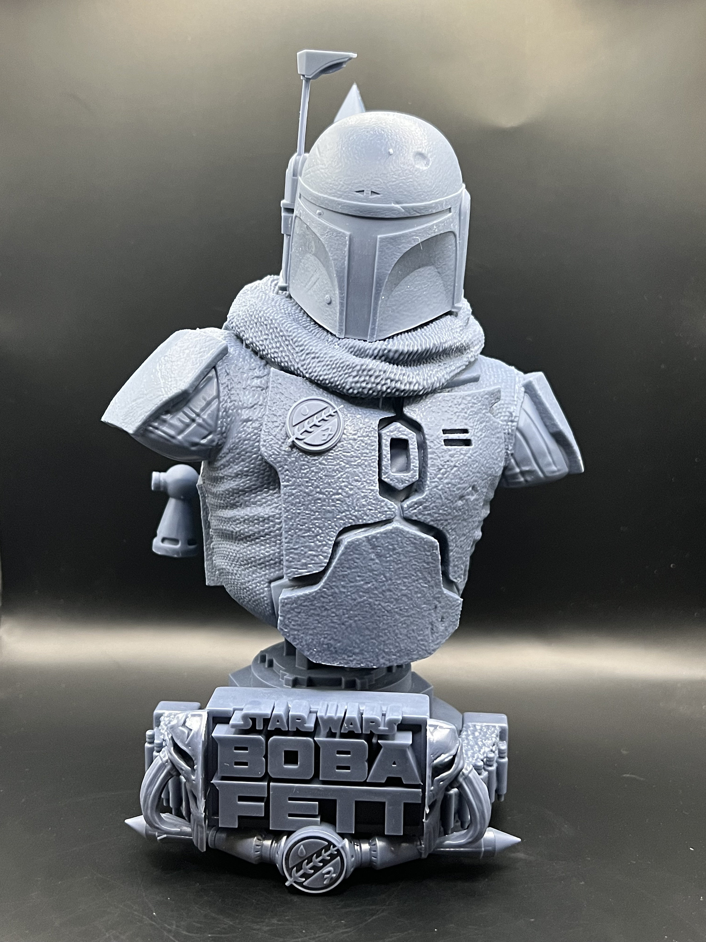 Inspired by Boba Fett Bust 3d Print Statue Nerdy Gift - Etsy