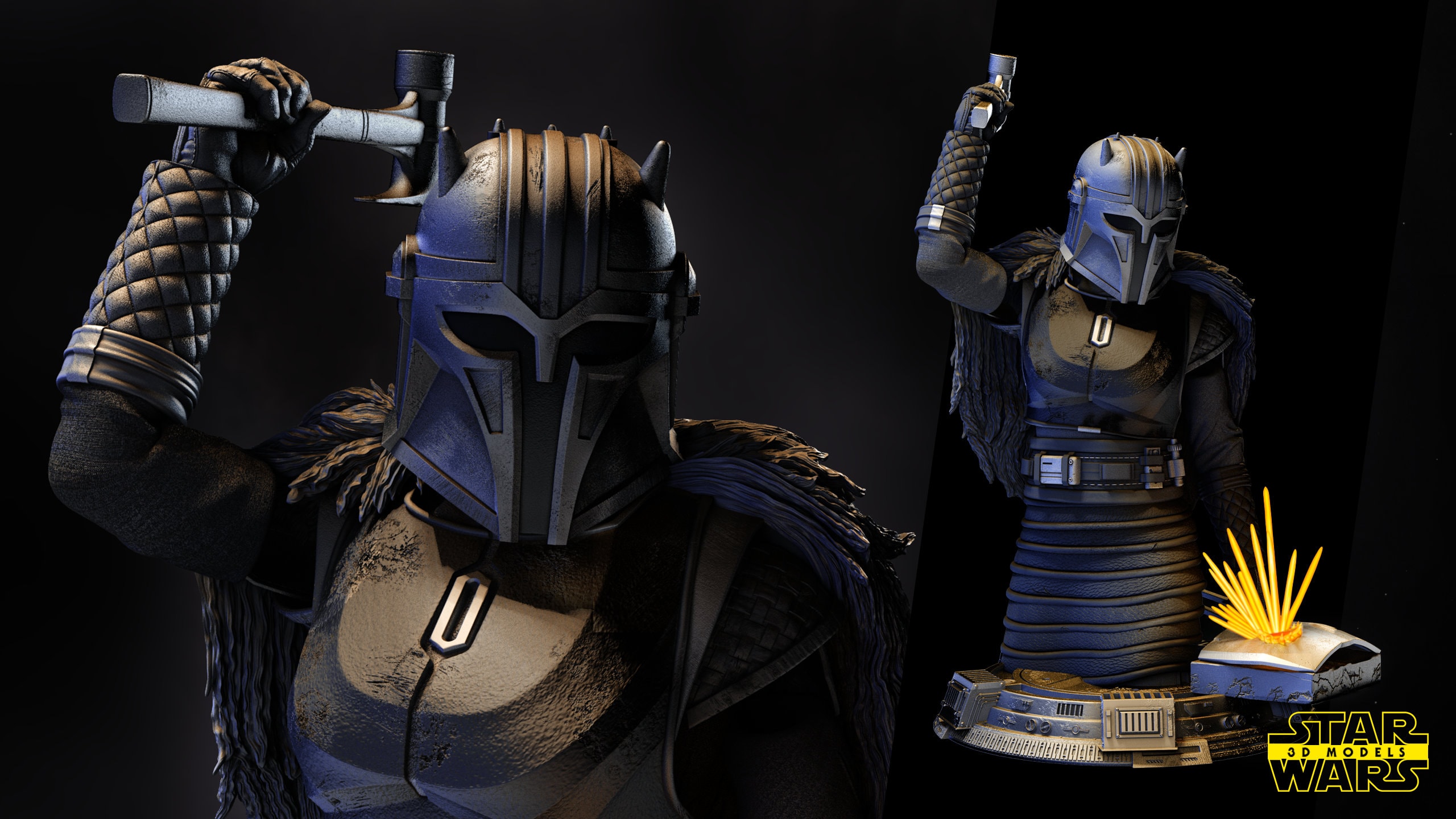 Armorer Bust Mando Mandalorian Statue Figure Star Wars 3D Print - Etsy