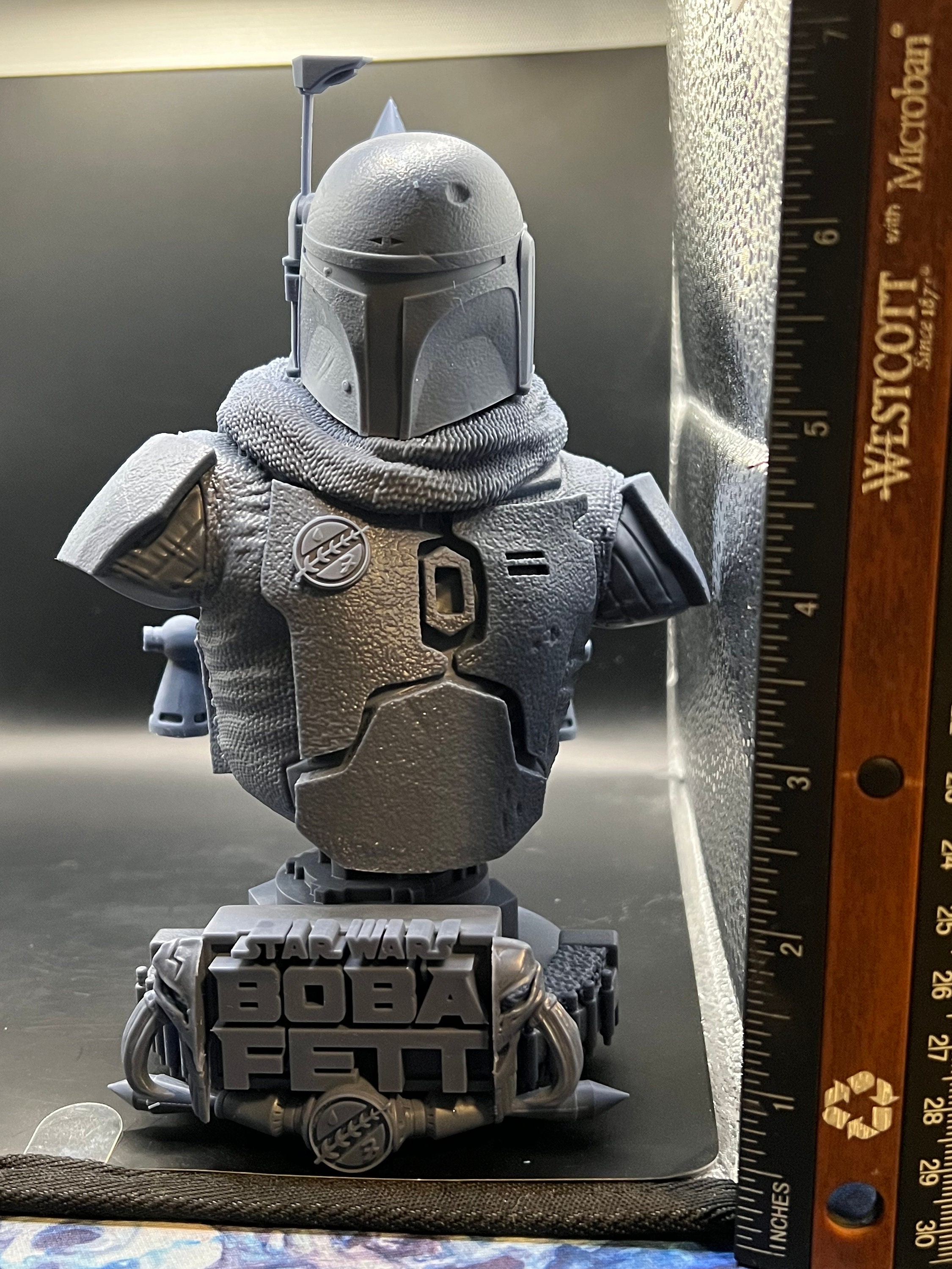 Inspired by Boba Fett Bust 3d Print Statue Nerdy Gift - Etsy