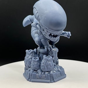 Chibi Xenomorph Miniature Nom Nom Figures Mini Sci-fi Paintable Nerdy ...