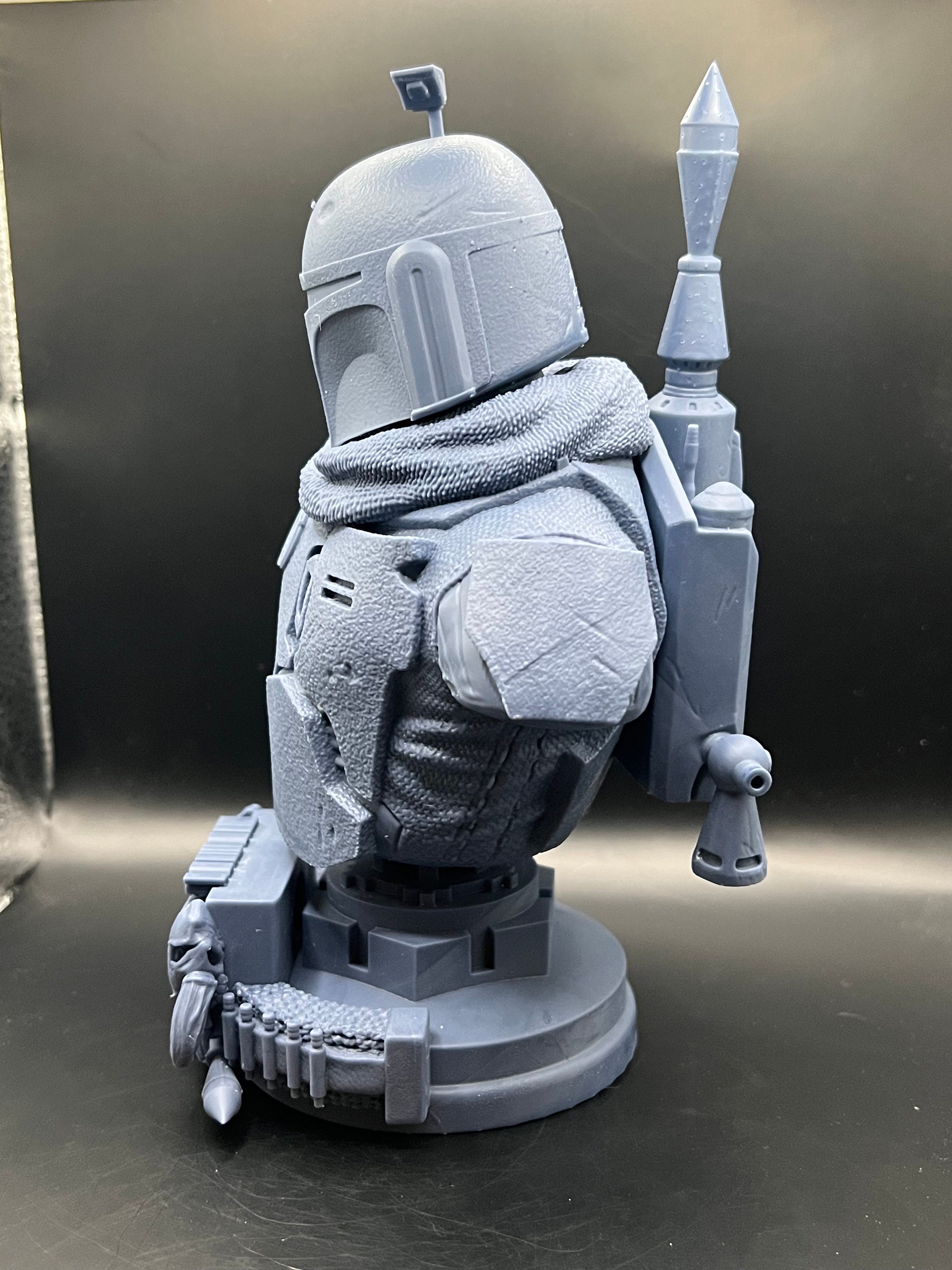 Inspired by Boba Fett Bust 3d Print Statue Nerdy Gift - Etsy