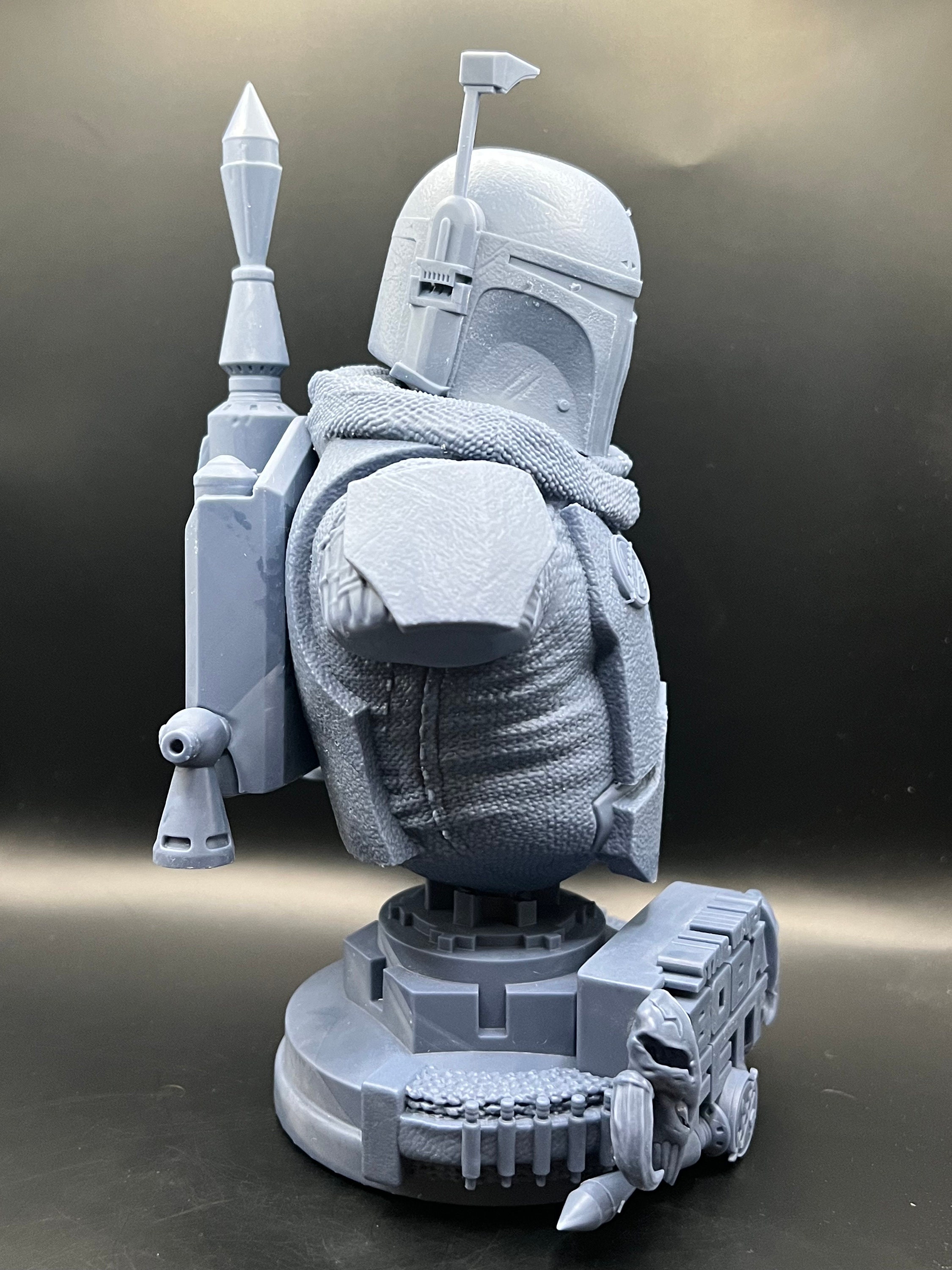 Inspired by Boba Fett Bust 3d Print Statue Nerdy Gift - Etsy