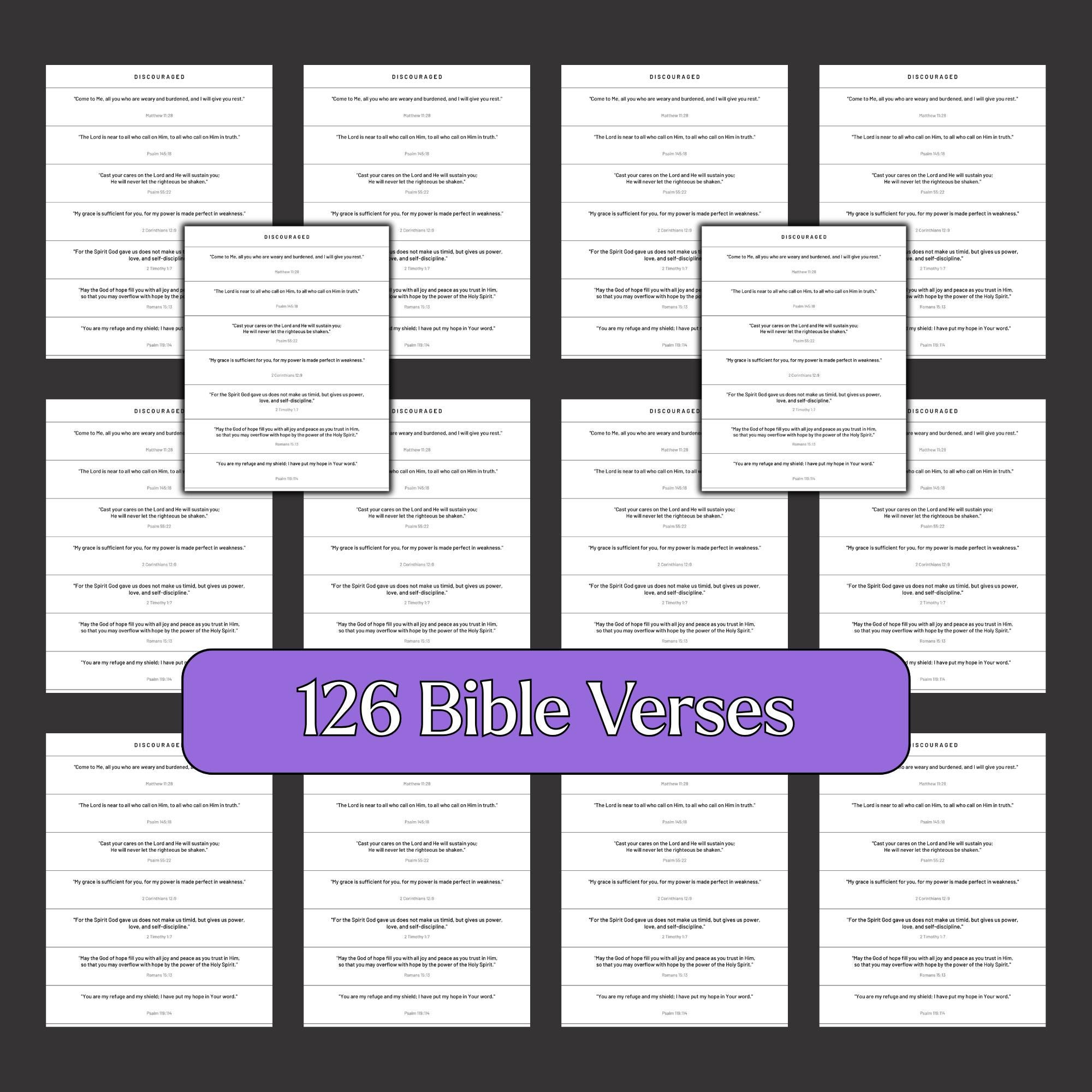 DIY Bible Verse Jar Kit: 126 Printable Verses (PDF) - Etsy