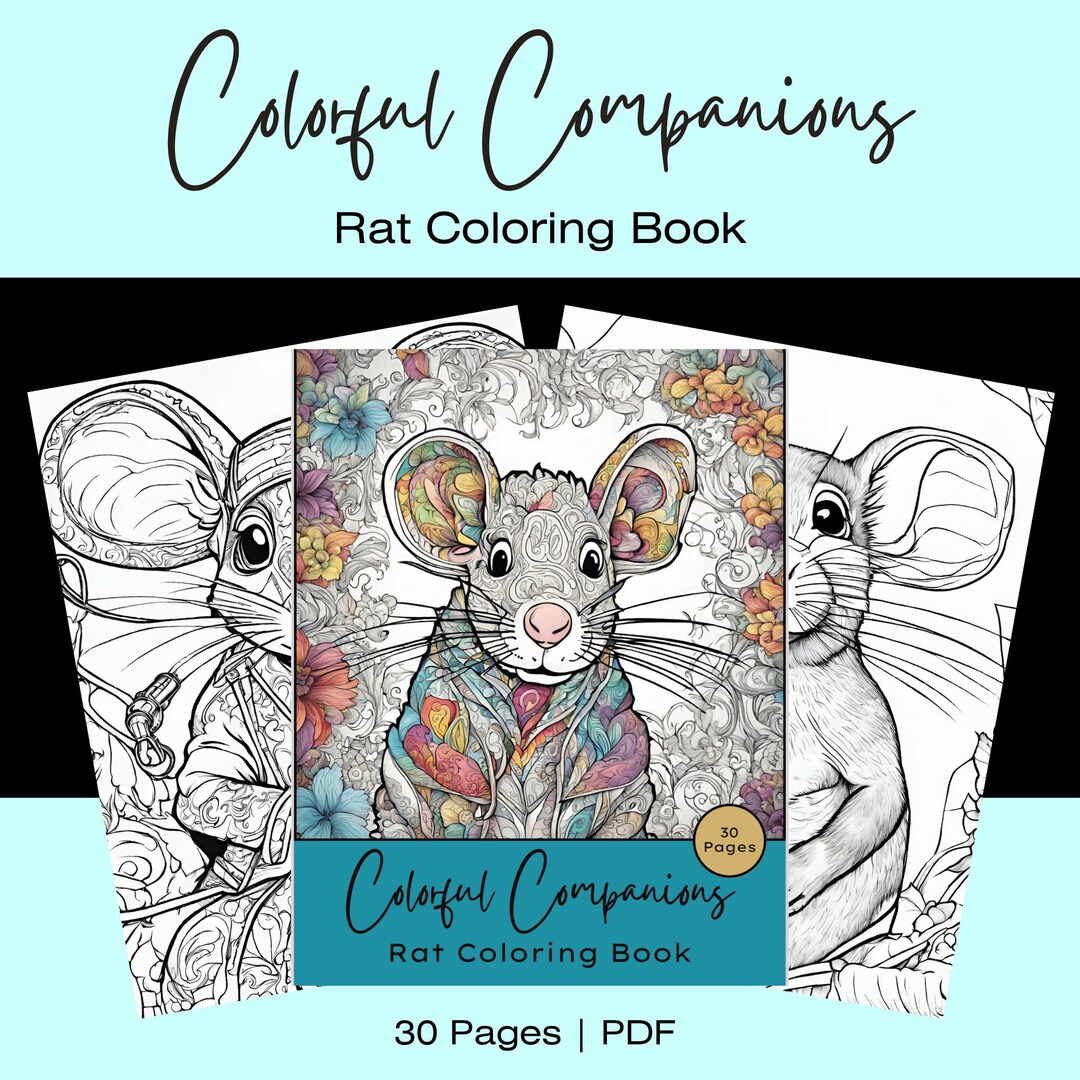 Coloring Book | Colorful Companions: Rat Coloring Book | PDF | Instant ...
