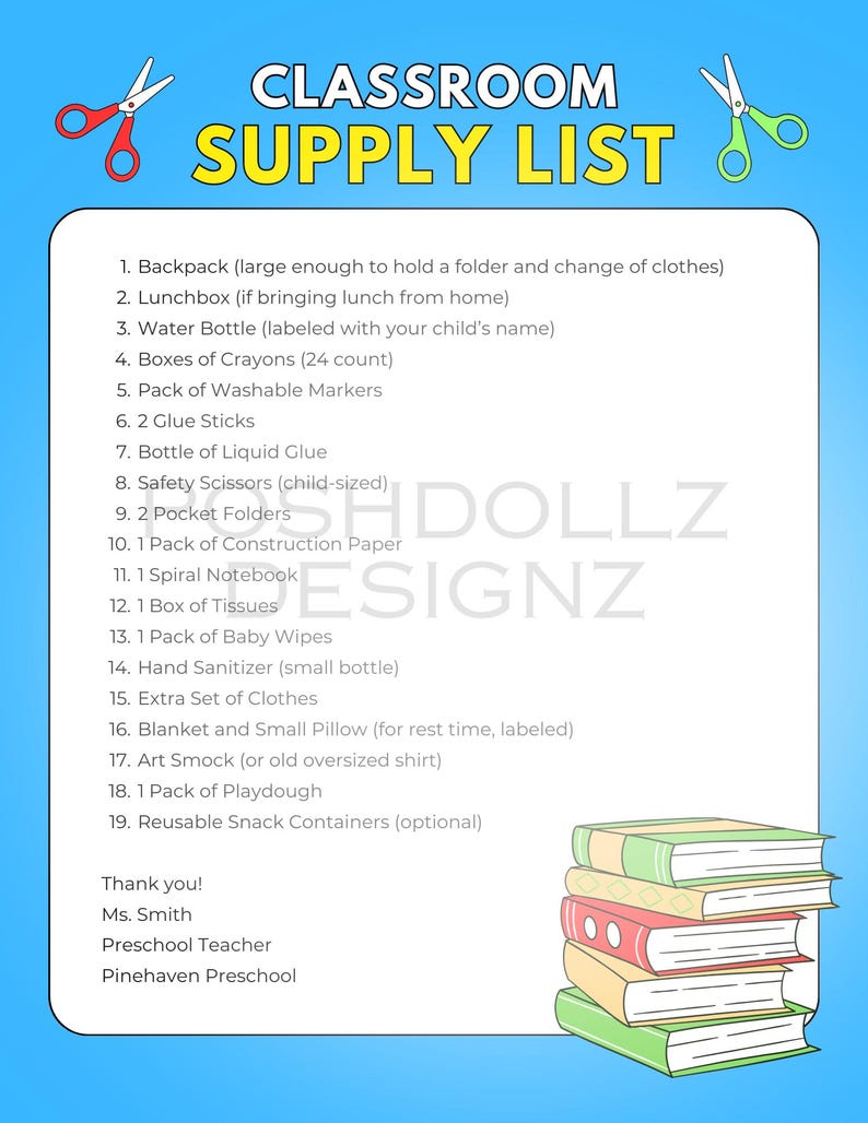 Back to School Printable Template for Teachers | Editable Canva Design ...